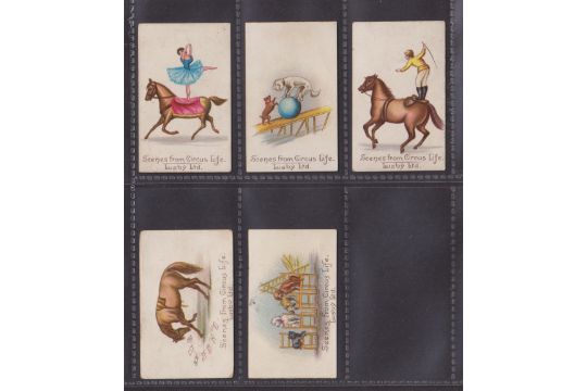 Cigarette cards, Lusby, Scenes from Circus Life, 5 cards handbook ref ...