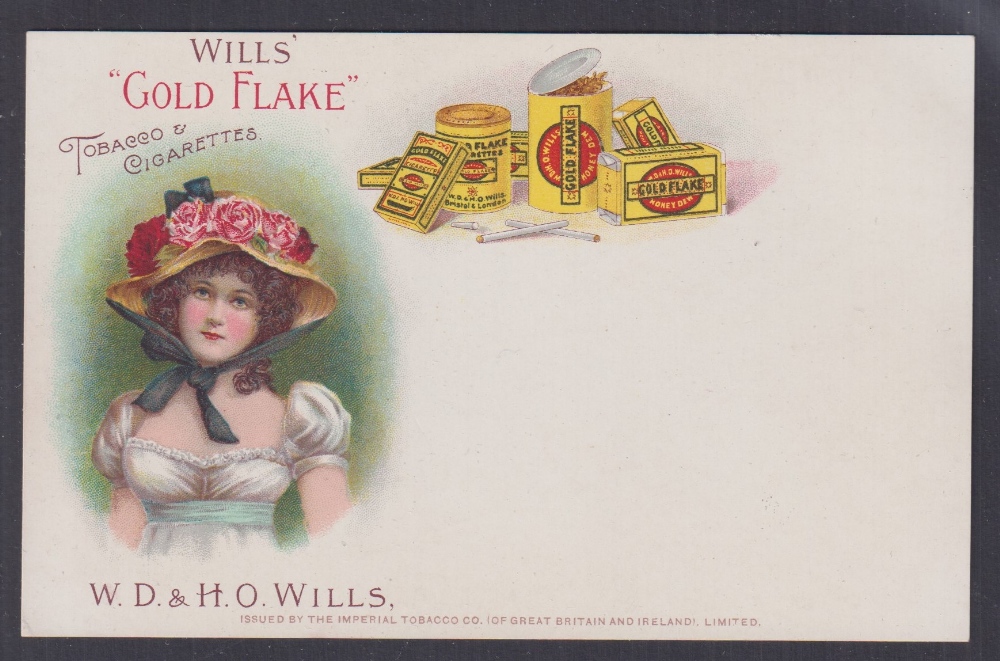 Tobacco advertising postcard, Wills, advertising postcard with advert ...
