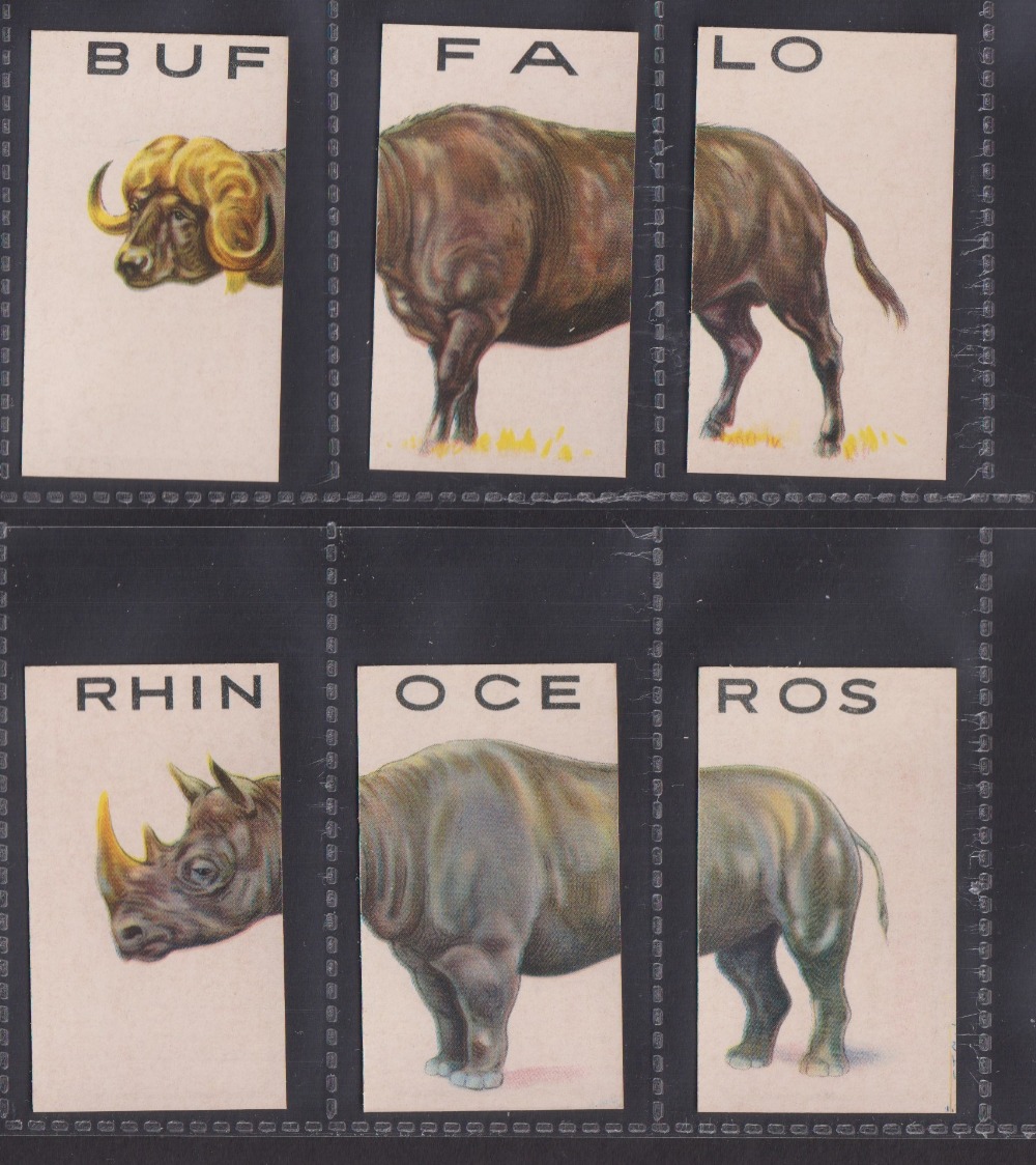 Cigarette cards, China, BAT Animalloys (set 48 cards) black & red ...