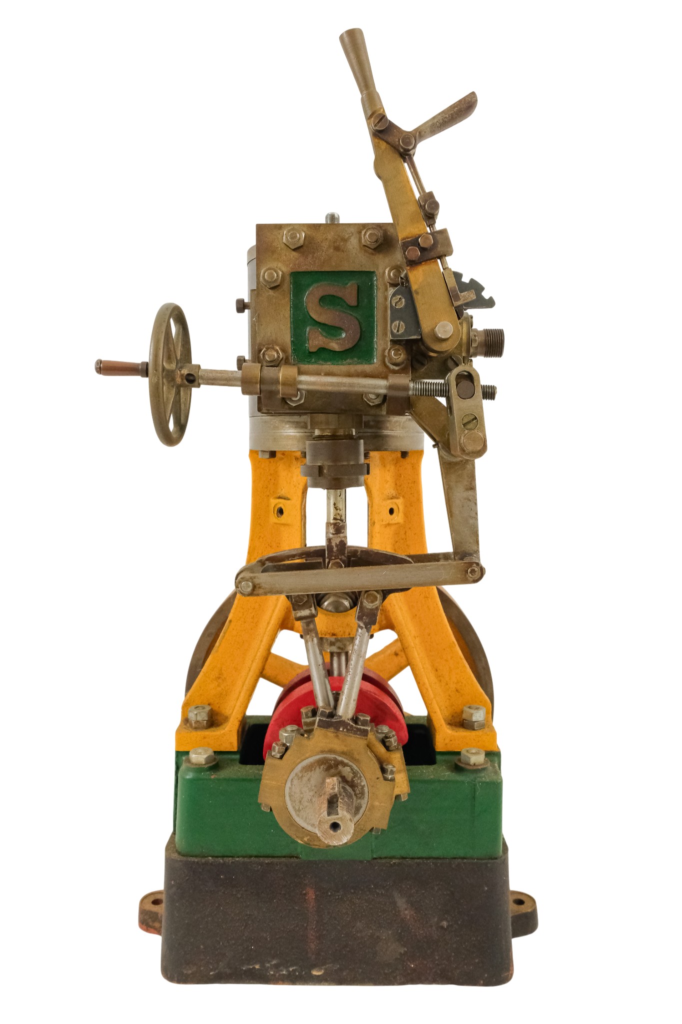 A Stuart Turner vertical reversing steam engine - the supports and ...