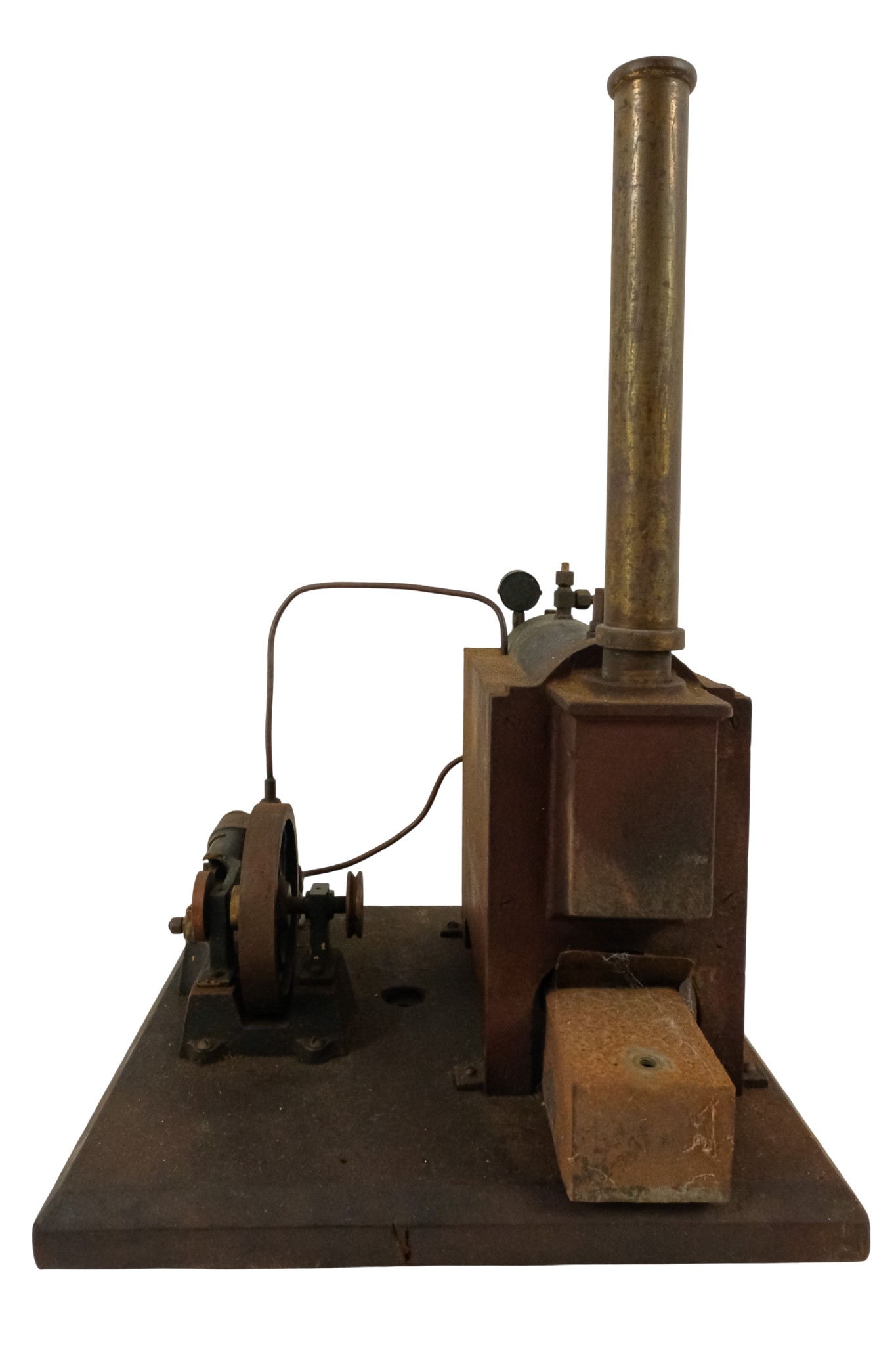 An early 20th century static steam engine - the boiler stamped WJBL ...