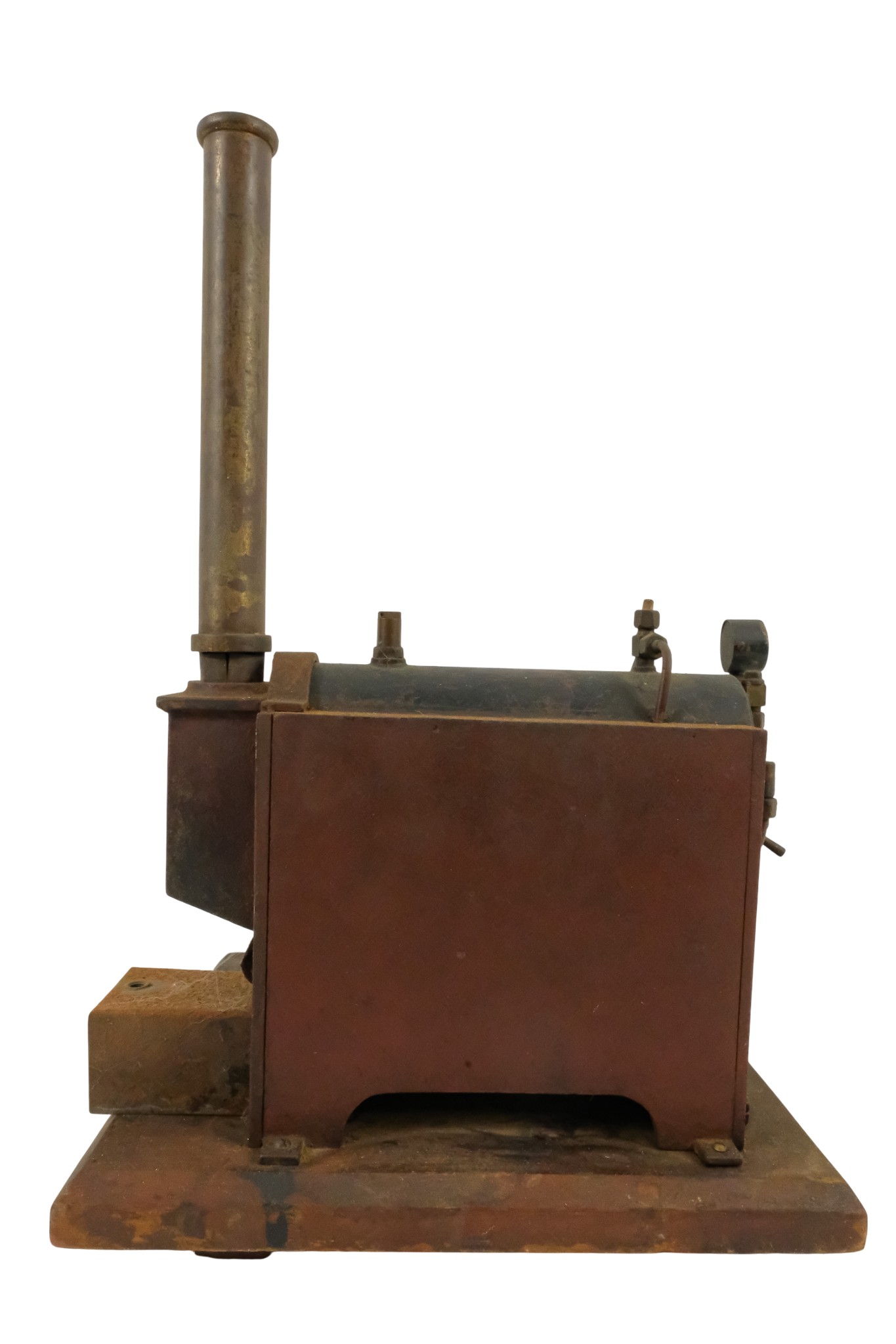 An early 20th century static steam engine - the boiler stamped WJBL ...