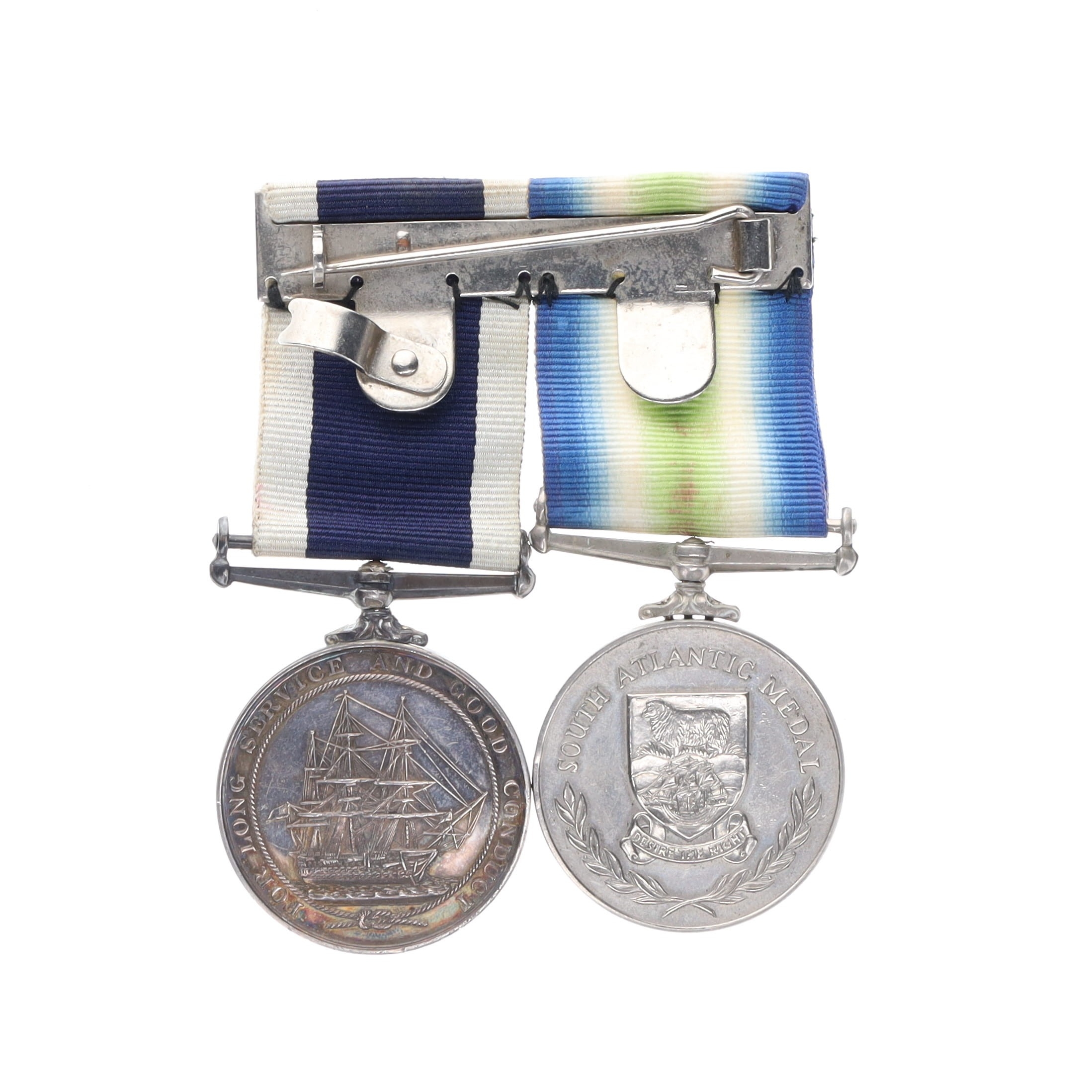 Mounted ER II South Atlantic-Navy L.S.G.C Medal Pair Awarded To - ALSTD ...