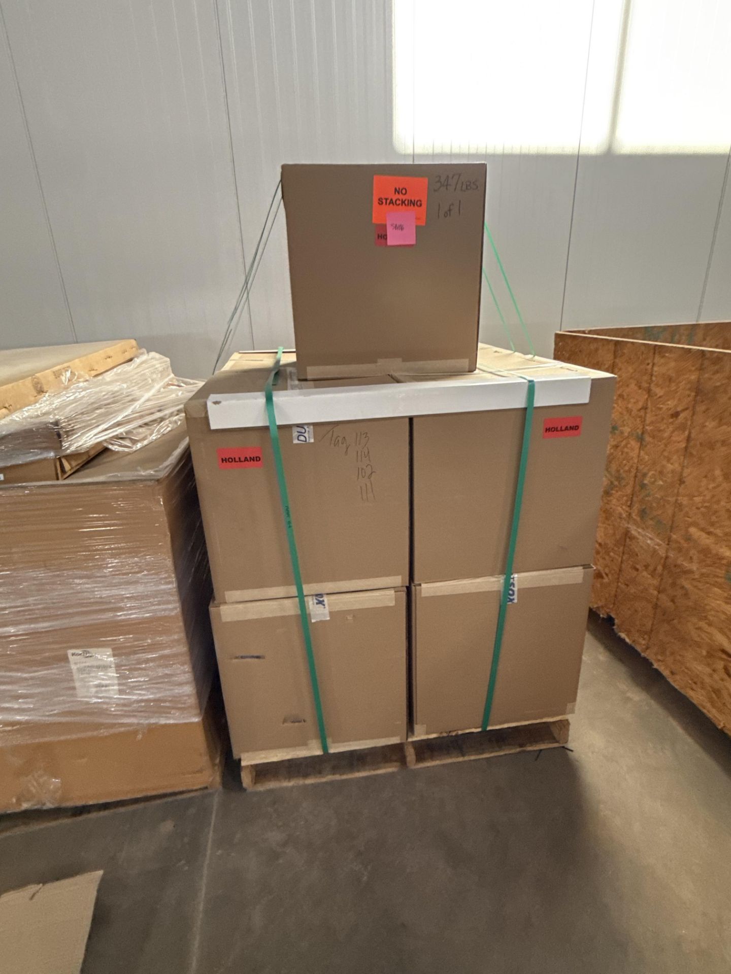 This lot includes a palletized 347-lb package of DuctSox fabric air ...