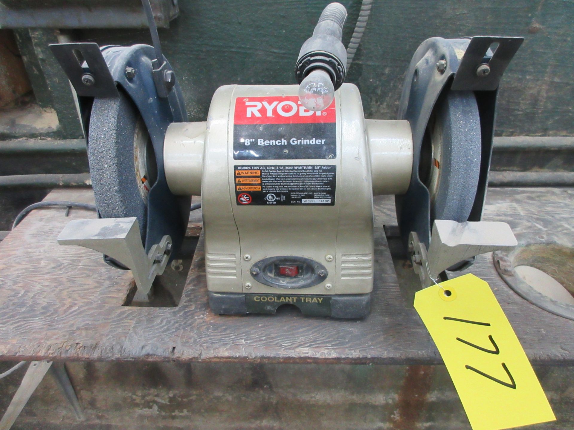 Ryobi Mdl. BGH826 Double End Bench Grinder, Single Phase