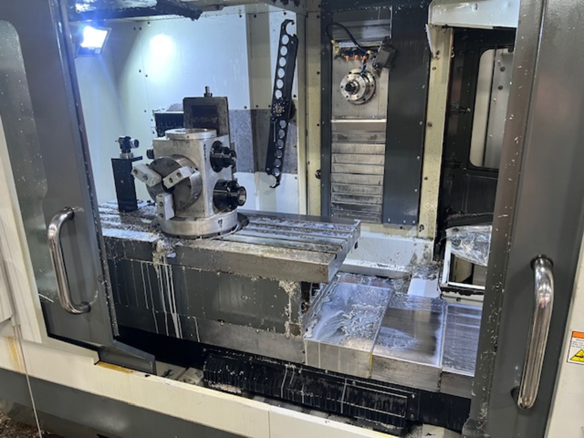 2010 HAAS ES-5 4-Axis CNC Horizontal Machining Center 8,100 RPM Inline ...