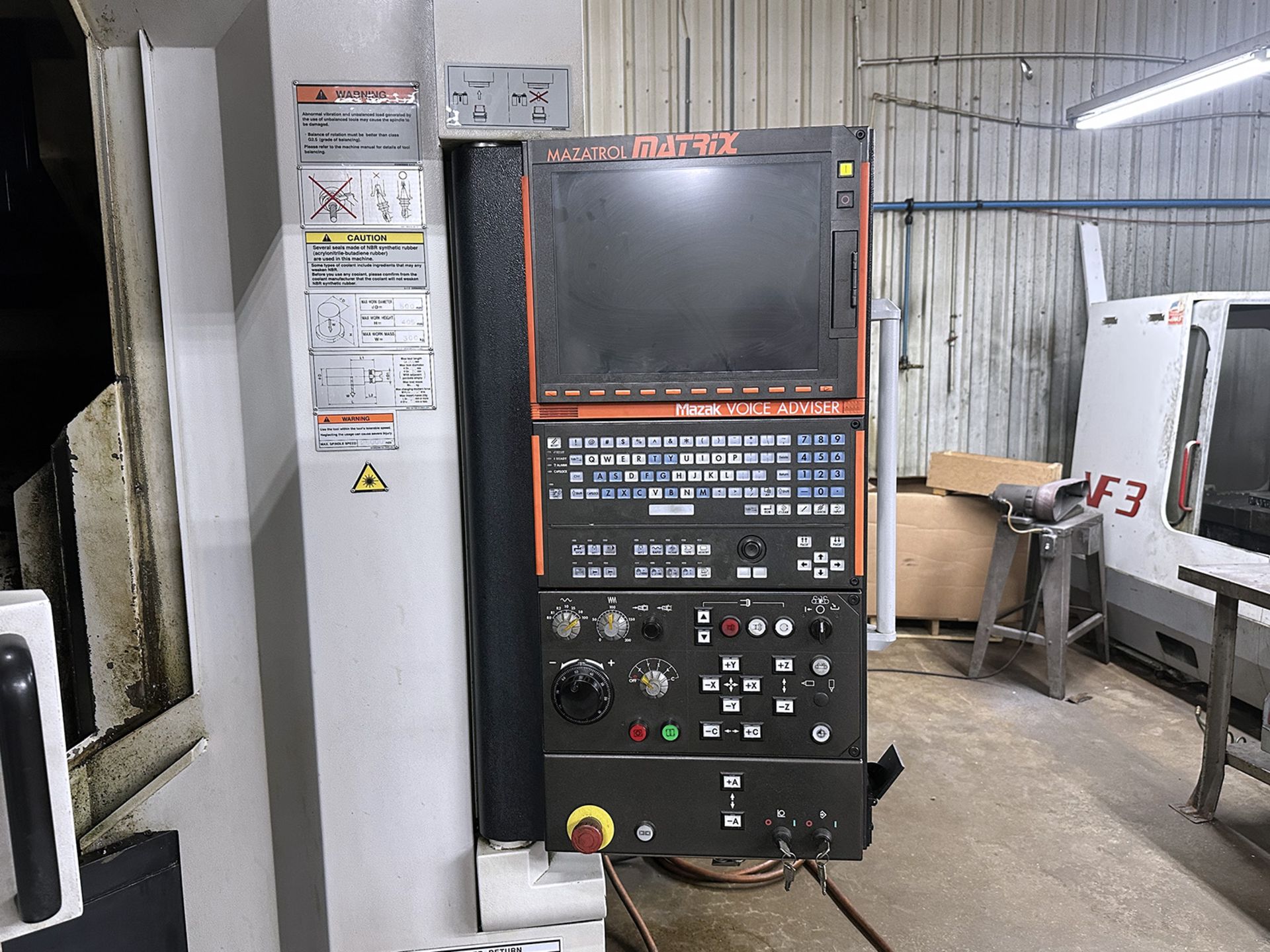Mazak Variaxis 500-5X II 2008 Description Control: Mazatrol Matrix ...