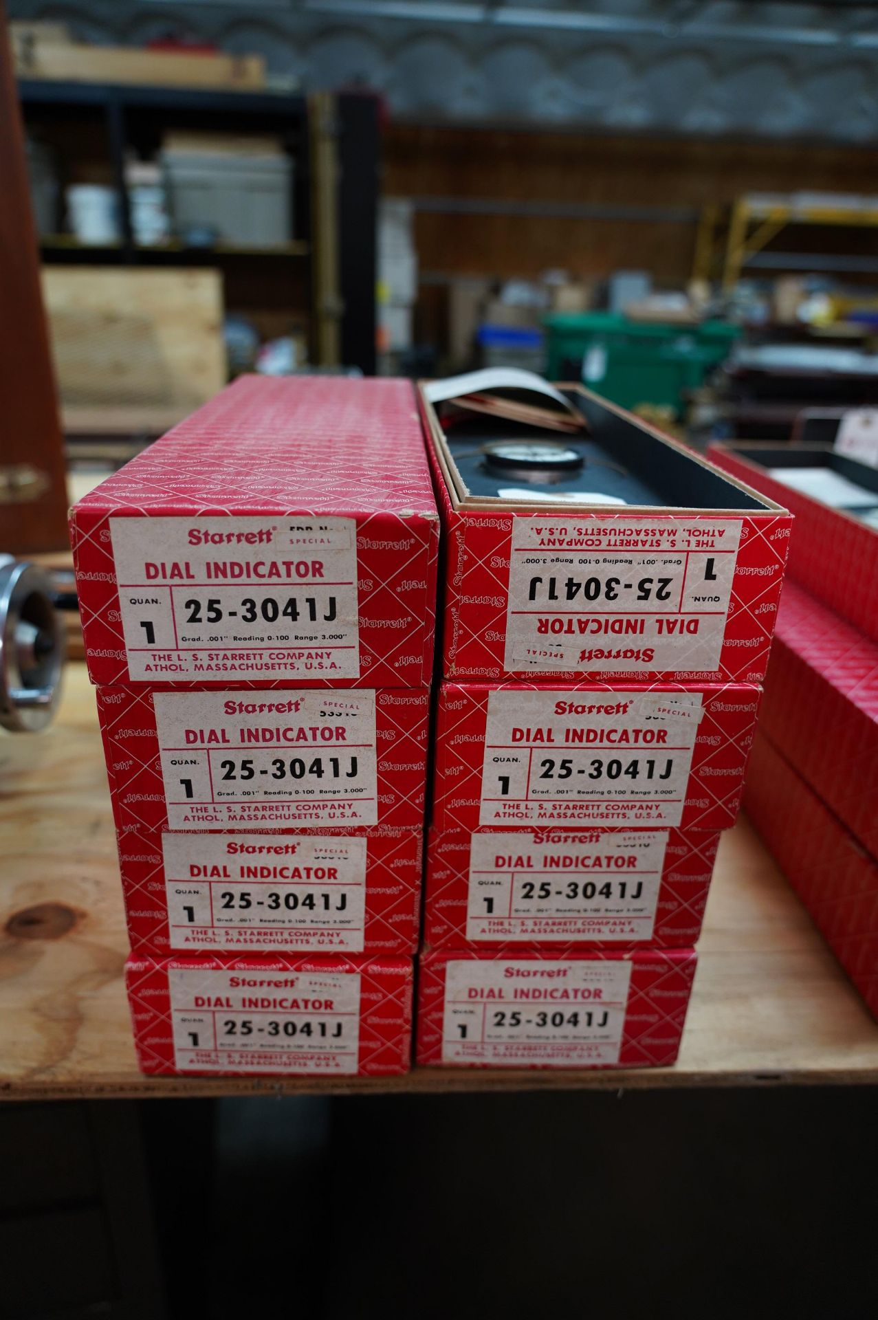 (8) Starrett 25-3041J Dial Indicators