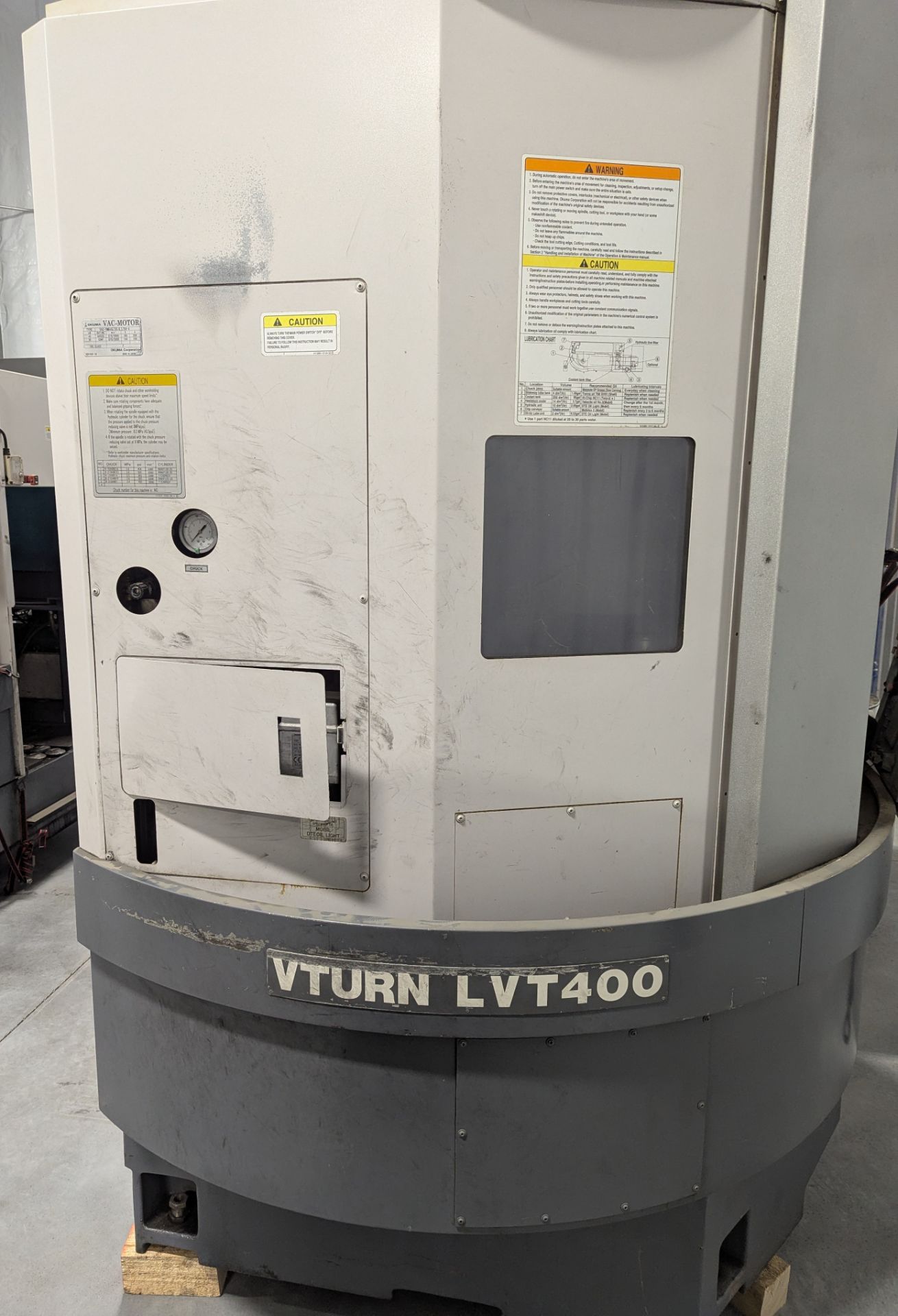 Okuma LVT 400 Vertical Turret Lathe (2005) Description Chuck size 12 ...