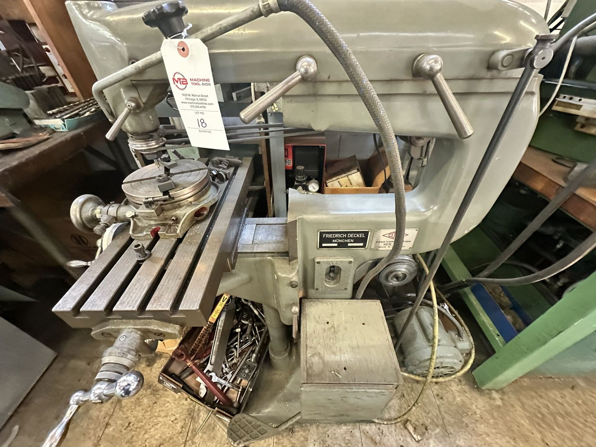 Friedich Deckel Engraving Machine Model G1F W/ Rotary Table Serial ...