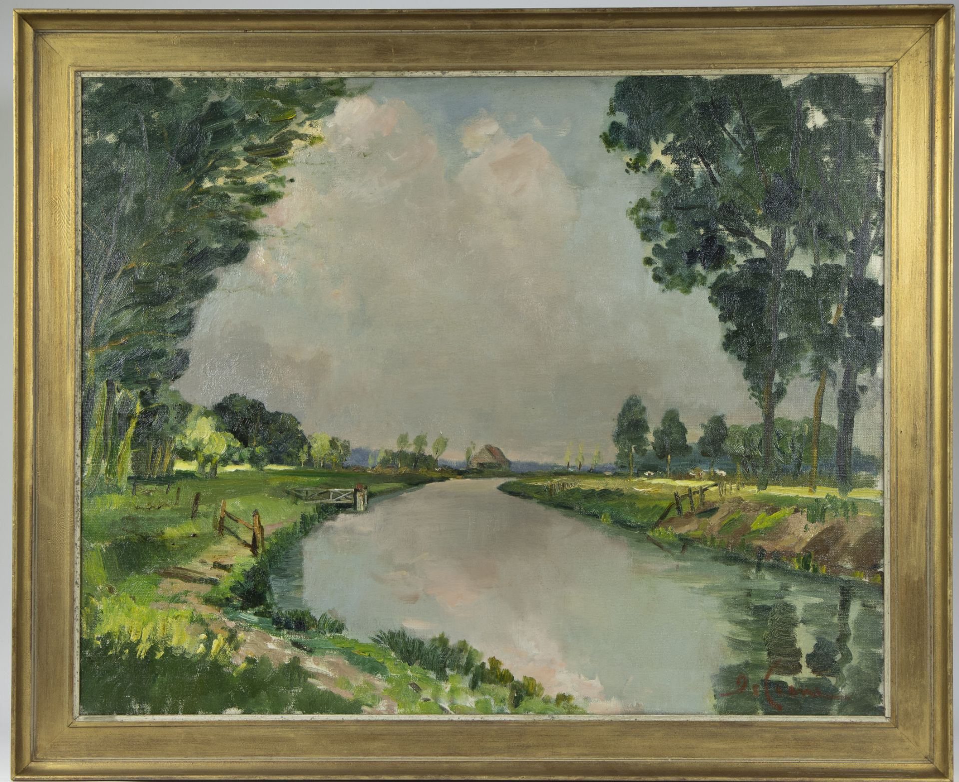 Joseph DE COENE (1875-1950), oil on canvas Leiezicht, signedJoseph DE ...