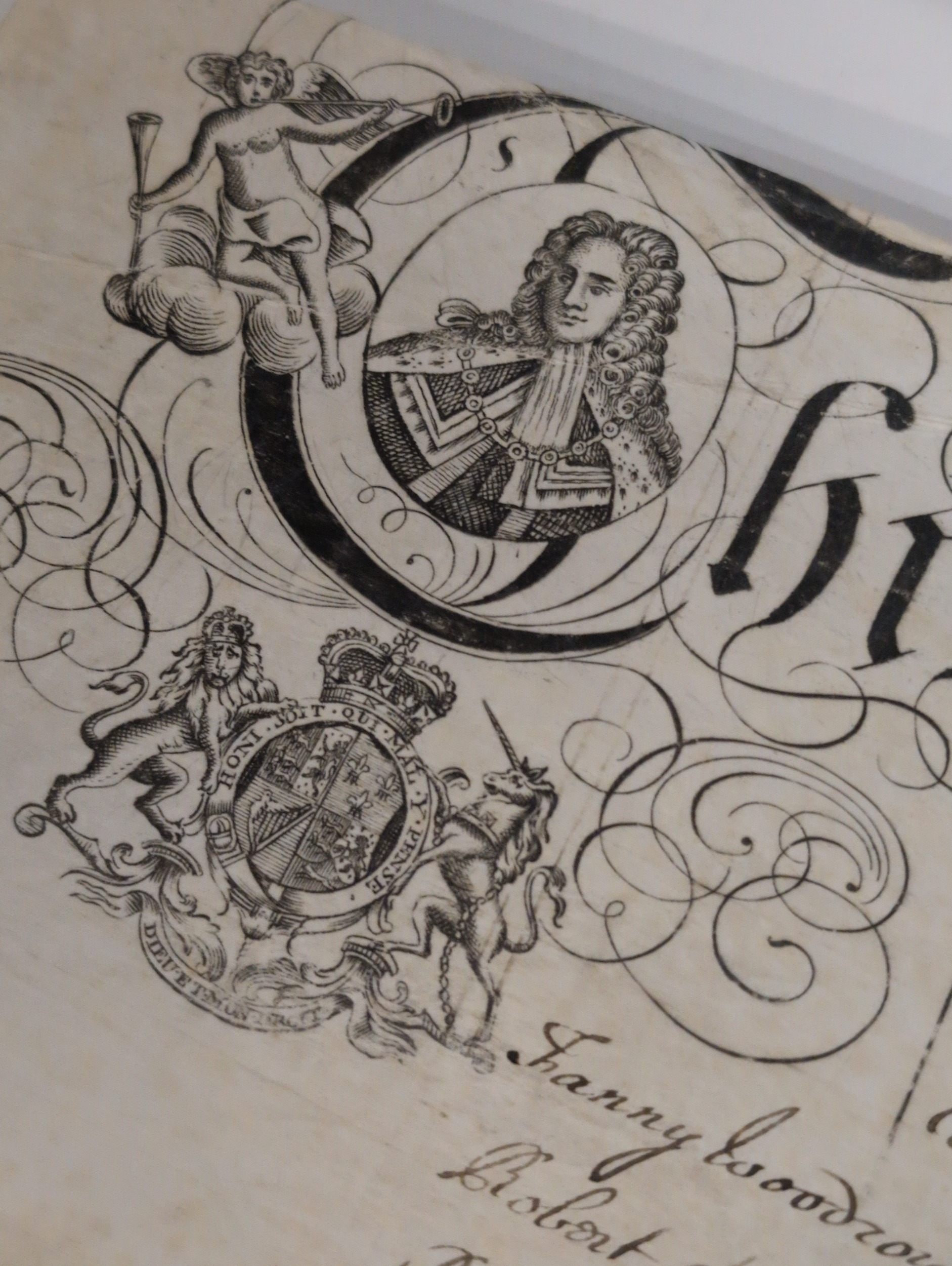 Georgian Vellum Indenture Tripartite Dated 1757 with Illuminated ...