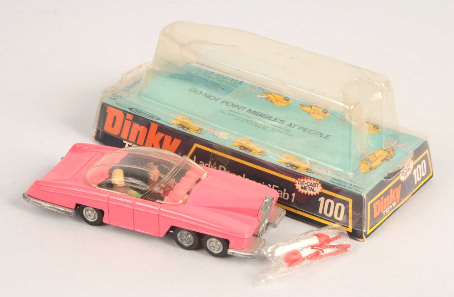 Dinky Toys 100 Thunderbirds Lady Penelope's FAB1 - pink body, clear ...