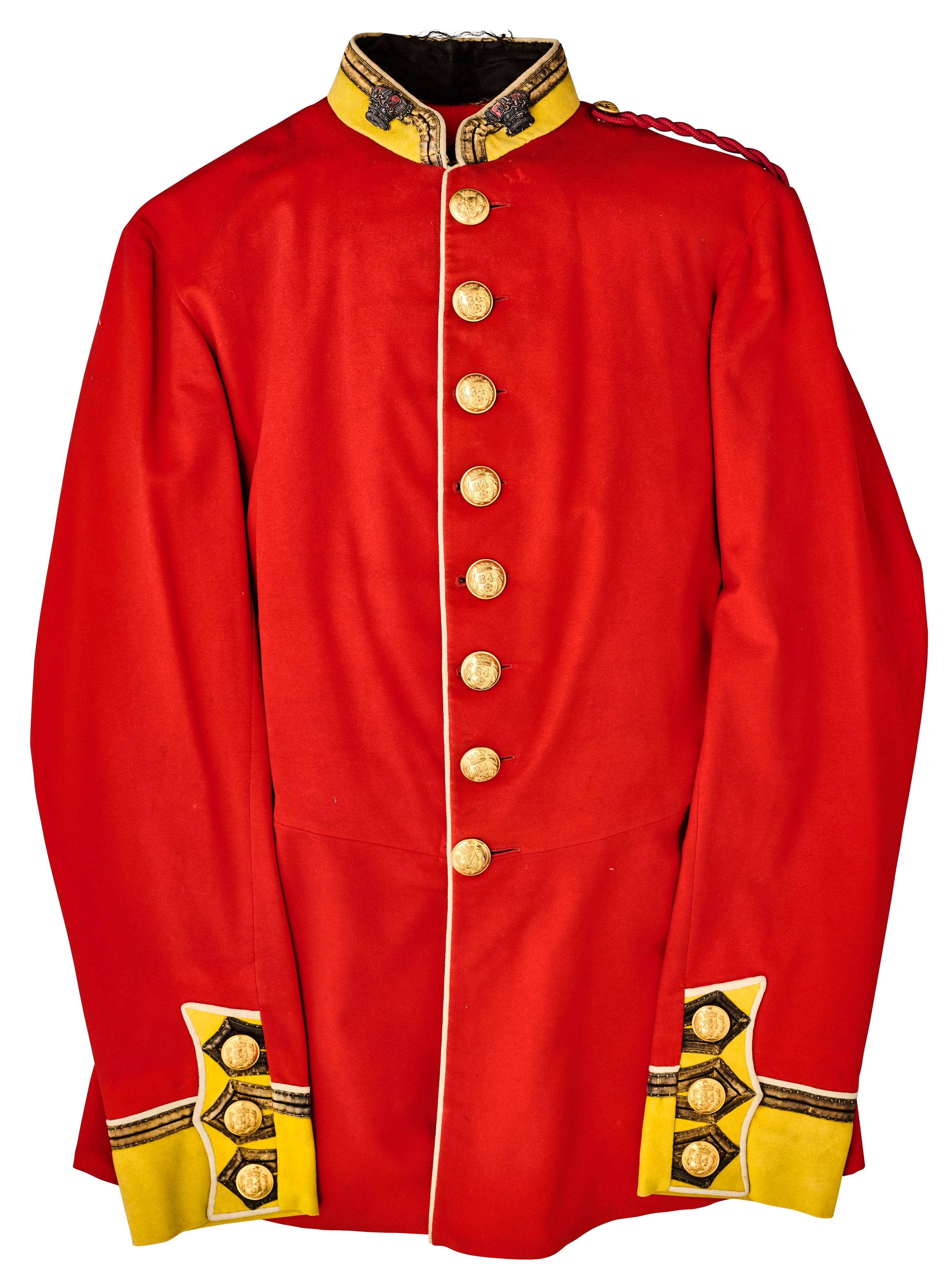 A VICTORIAN OFFICER'S FULL DRESS TUNIC OF THE 84TH (YORK AND LANCASTER ...