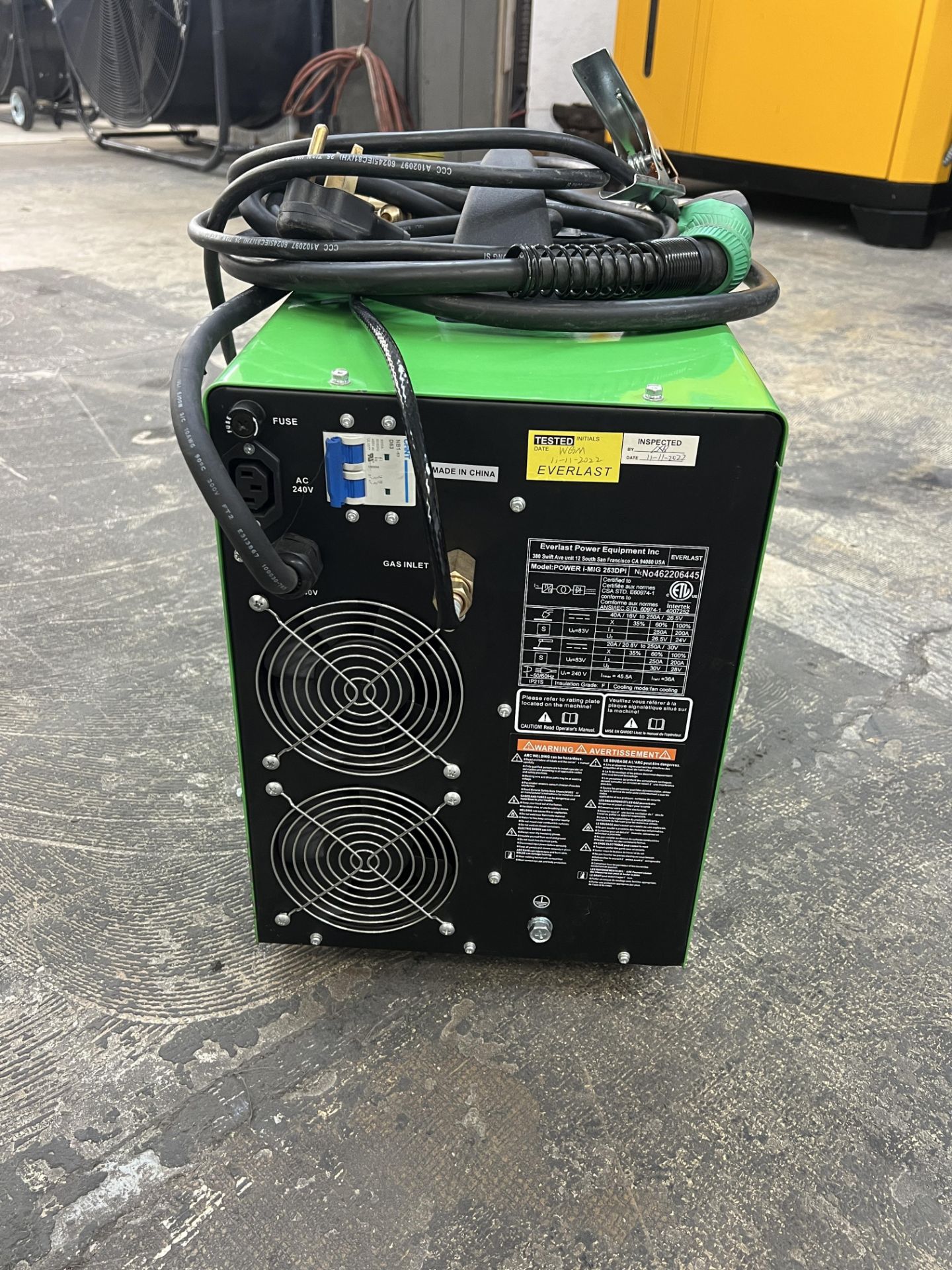 Everlast i-Mig 253DPI Welder. Model# POWER i-Mig 253DPi. Serial ...