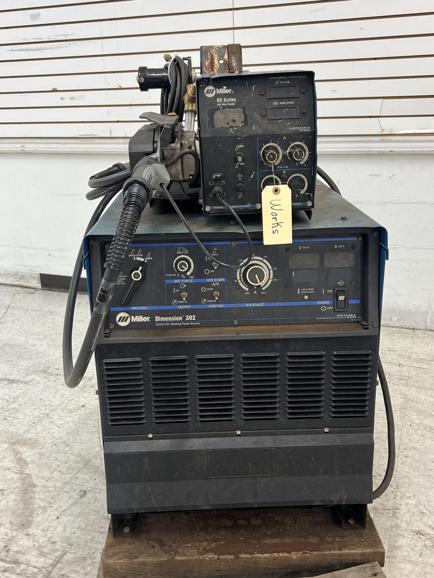 Miller Dimension 302 Welder W/ Miller 60 Series Feeder. Stock# 903215 ...