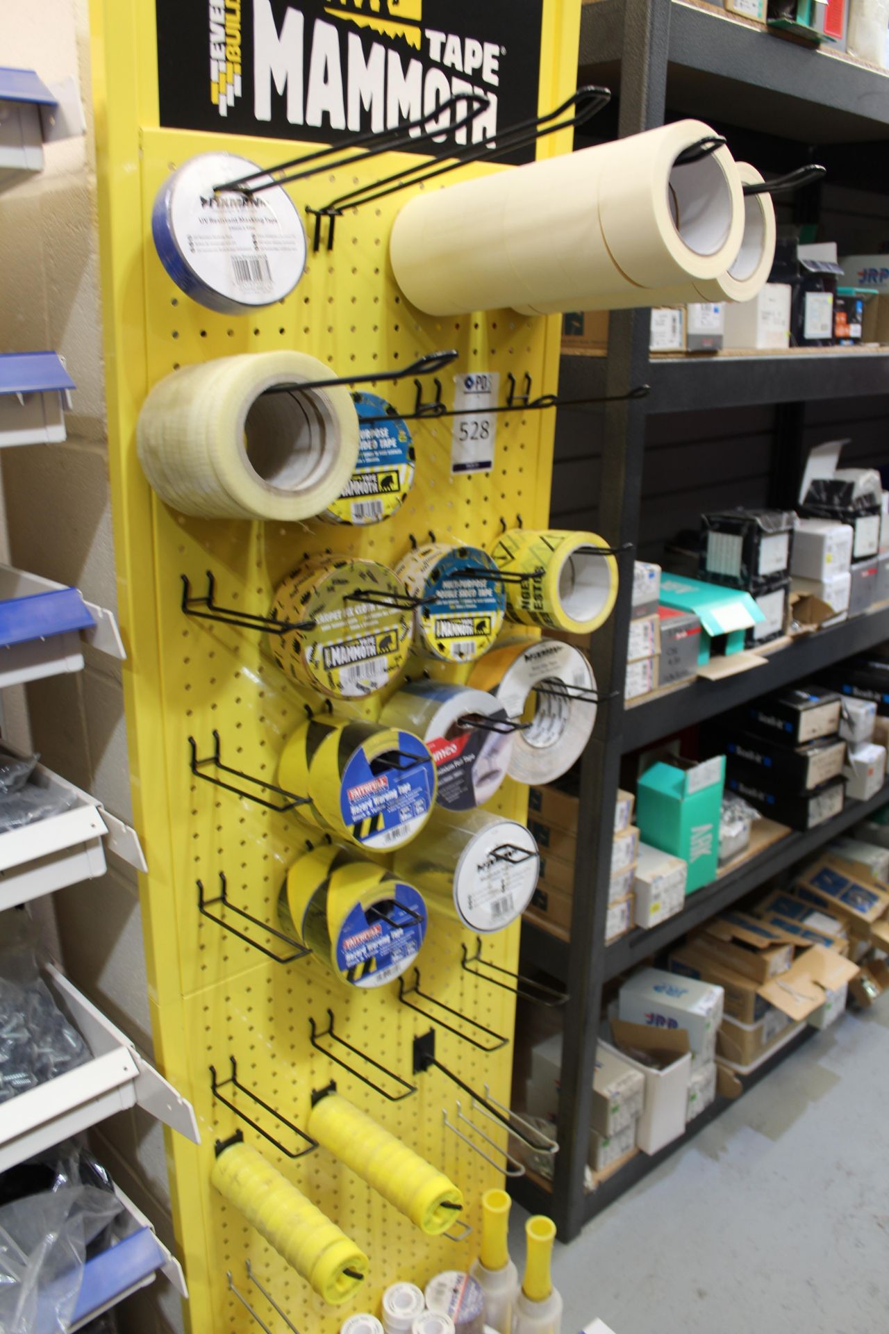 Free Standing Mammoth Tape Stand with Contents Comprising: Assorted ...