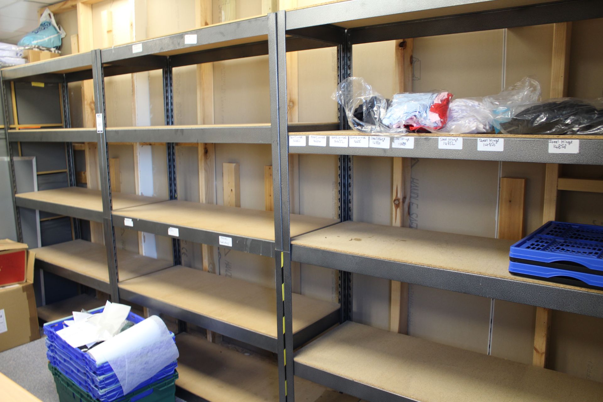 3 Bays Of Light Duty Shelving With MDF Shelves (Location: Dorchester ...