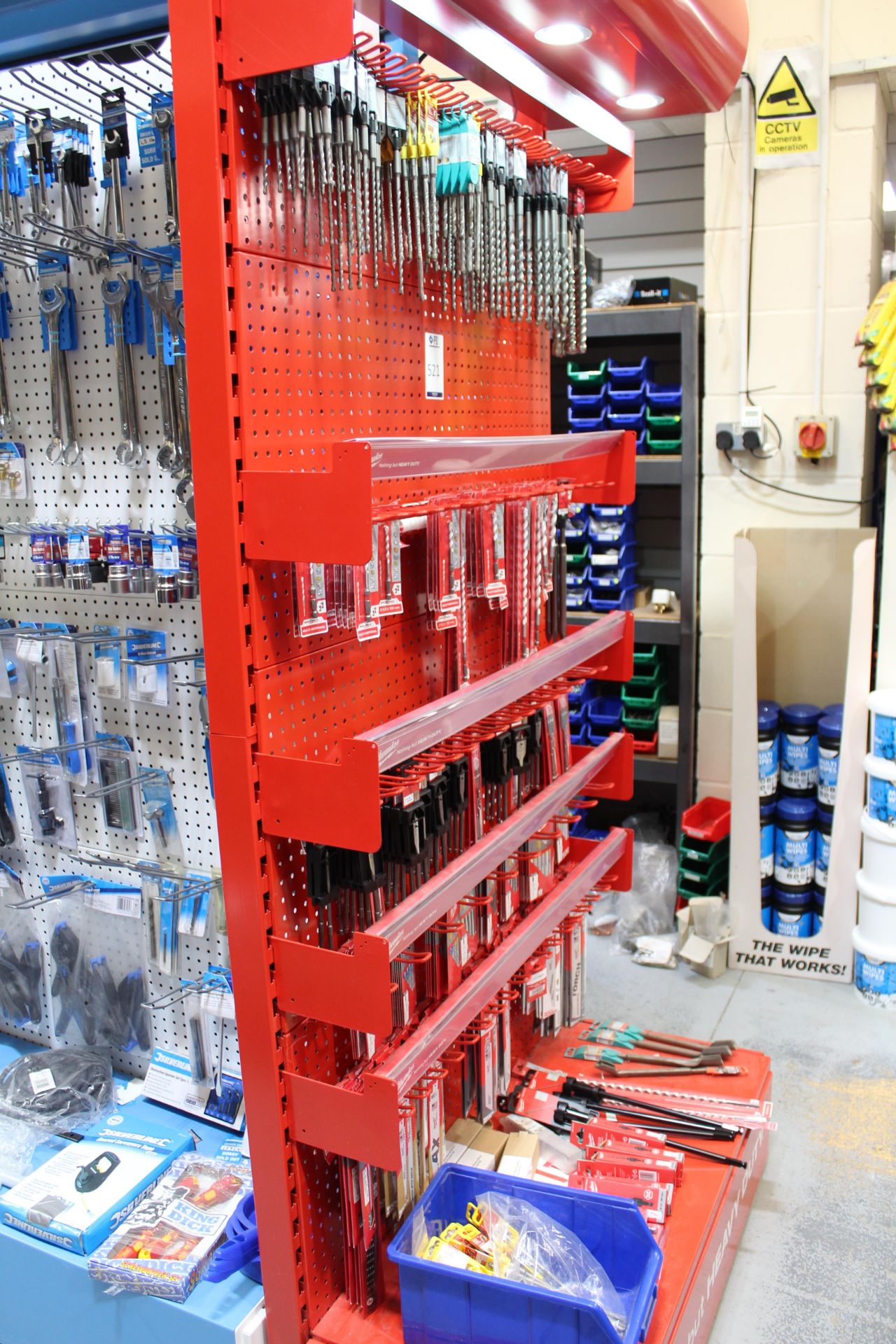 Milwaukee Single Sided Illuminated Display Stand and Contents ...
