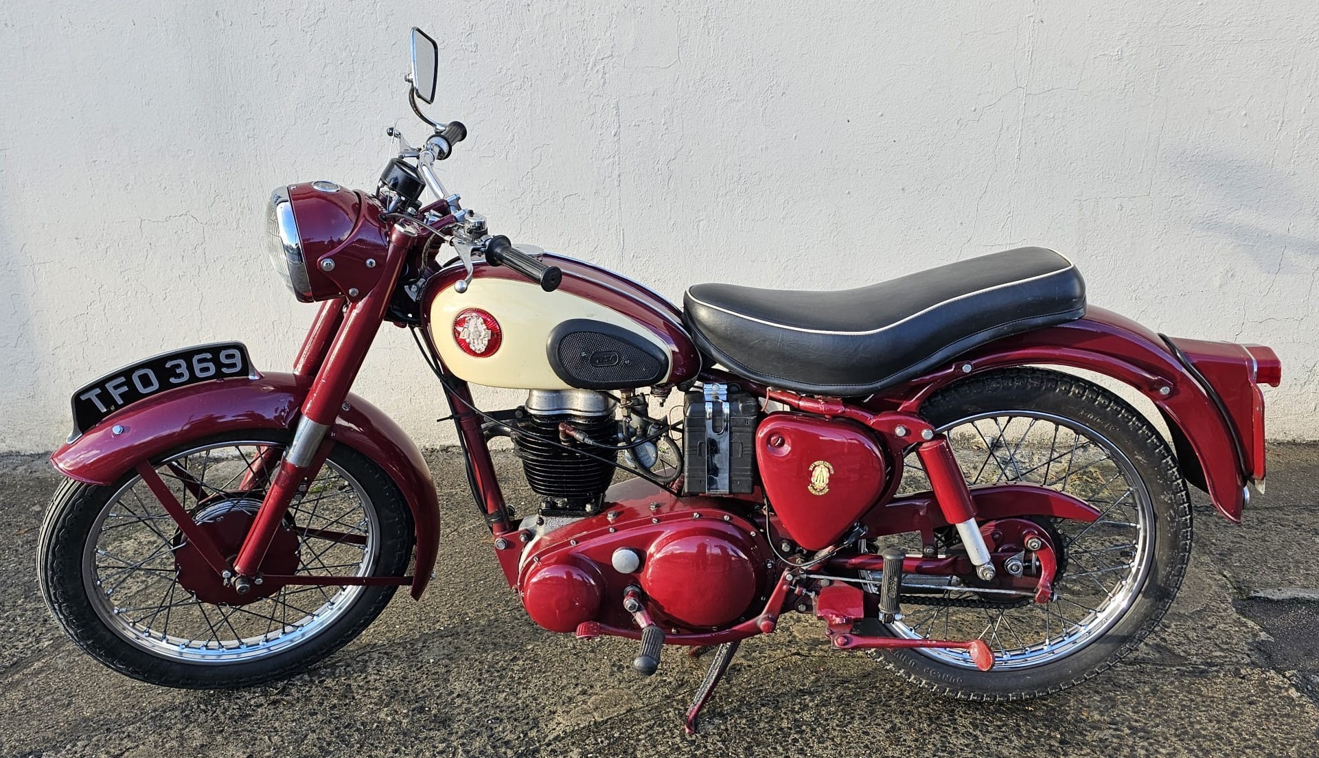 1958 BSA C12 250ccs style cylinder motorcycle. A very well presented ...