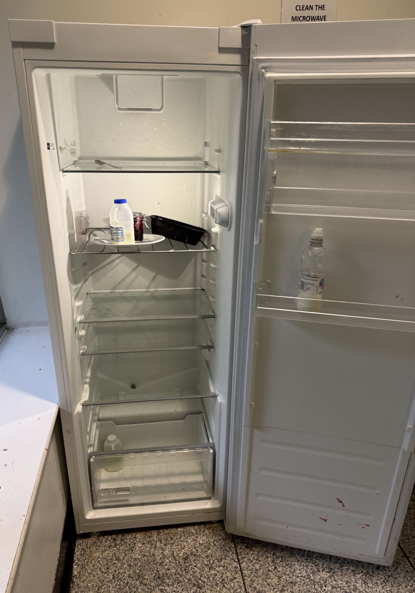 Hotpoint full height Fridge, 240volts (located in servery/café area)