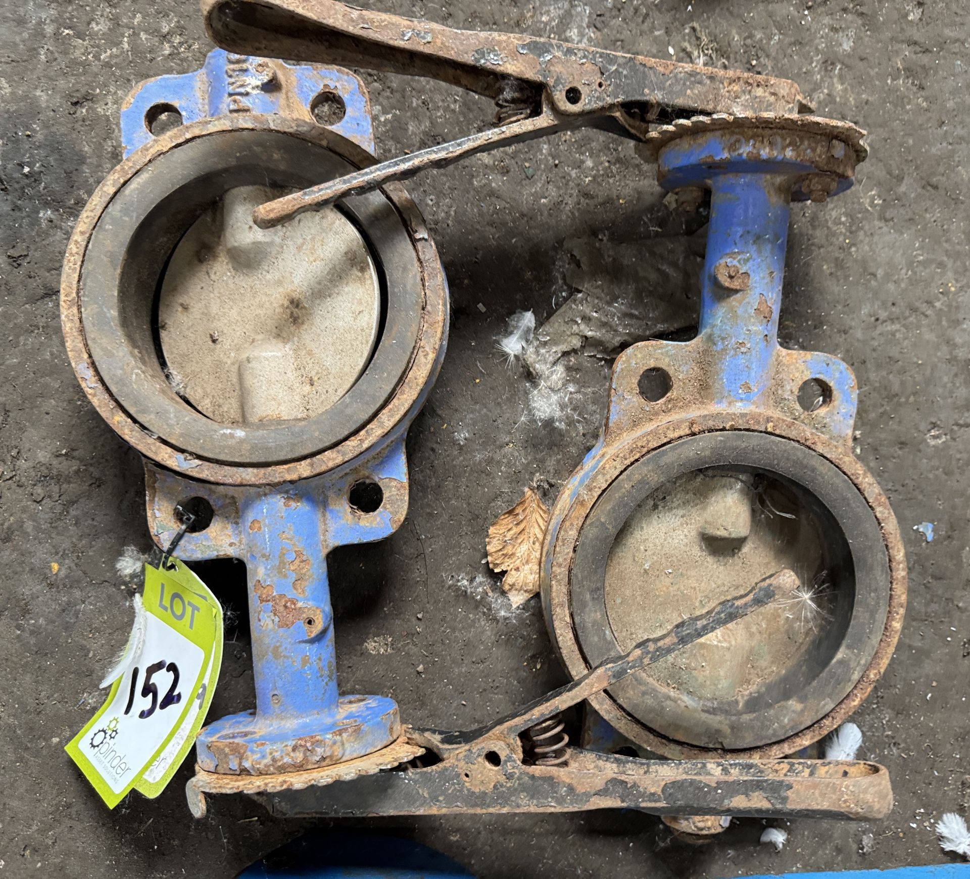 2 Butterfly Valves, 4¾in