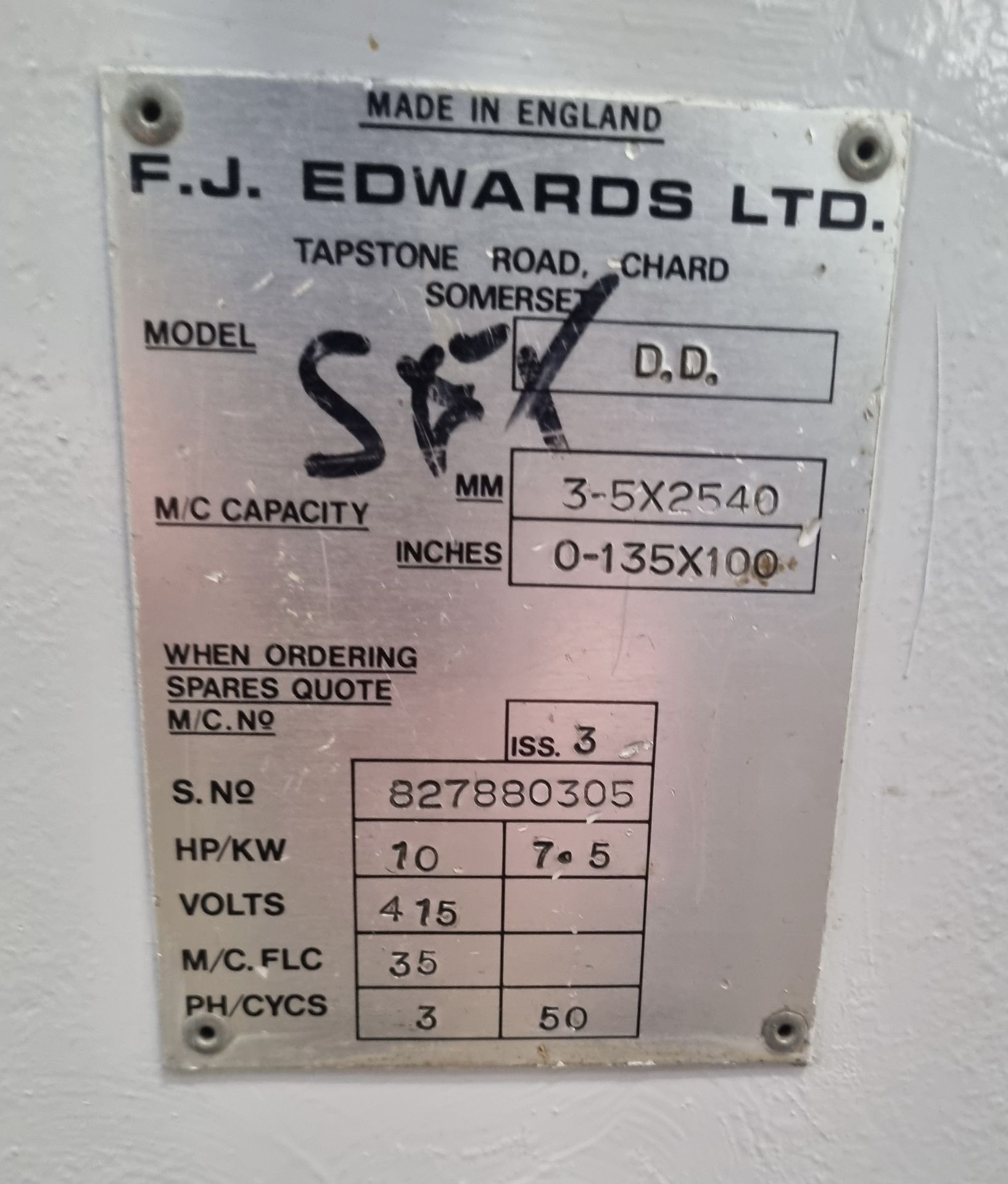 Edwards Pearson D.D. powered Guillotine, 2540mm x 3.5mm, 415volts ...