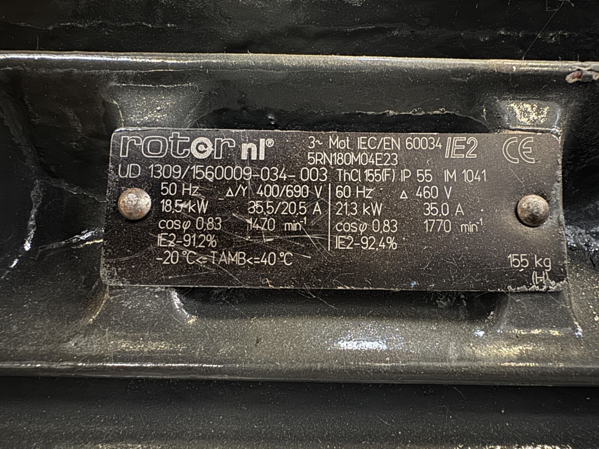 Rotar 5RN180M04E23 reconditioned 18.5kw Electric Motor (lot location ...