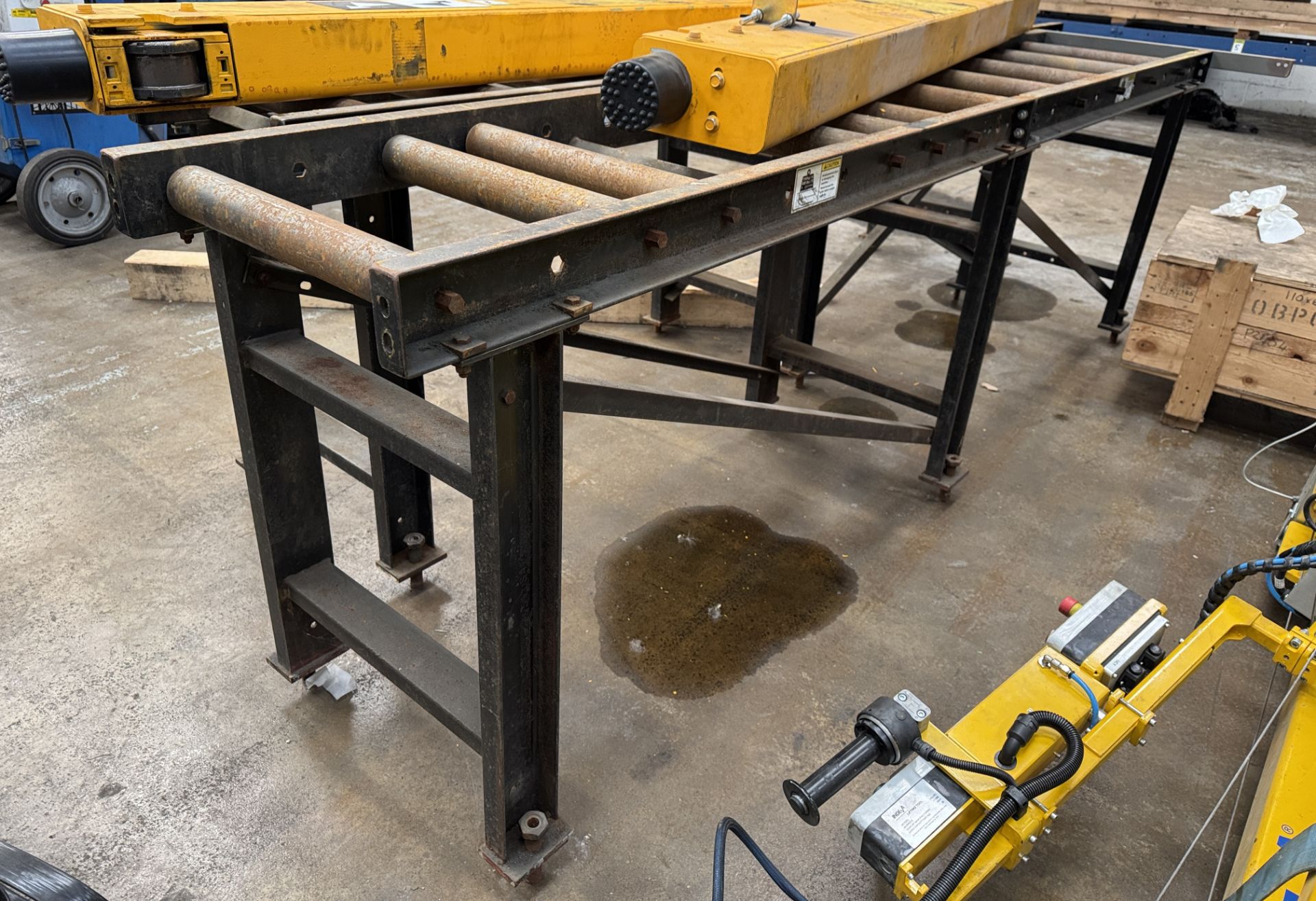 3 Roller Feed Tables, 3050mm x 480mm (lot location: Middleton ...