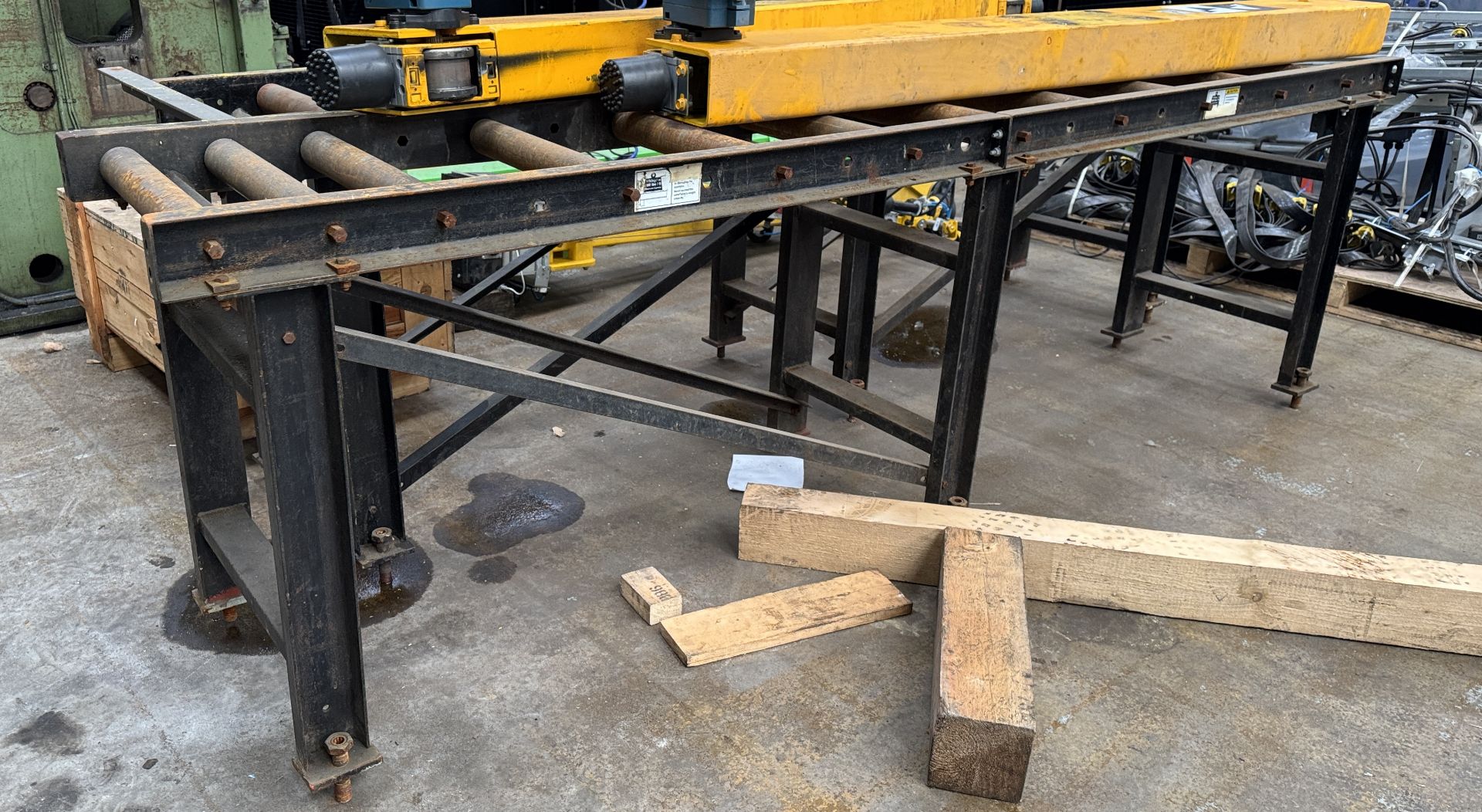 3 Roller Feed Tables, 3050mm x 480mm (lot location: Middleton ...