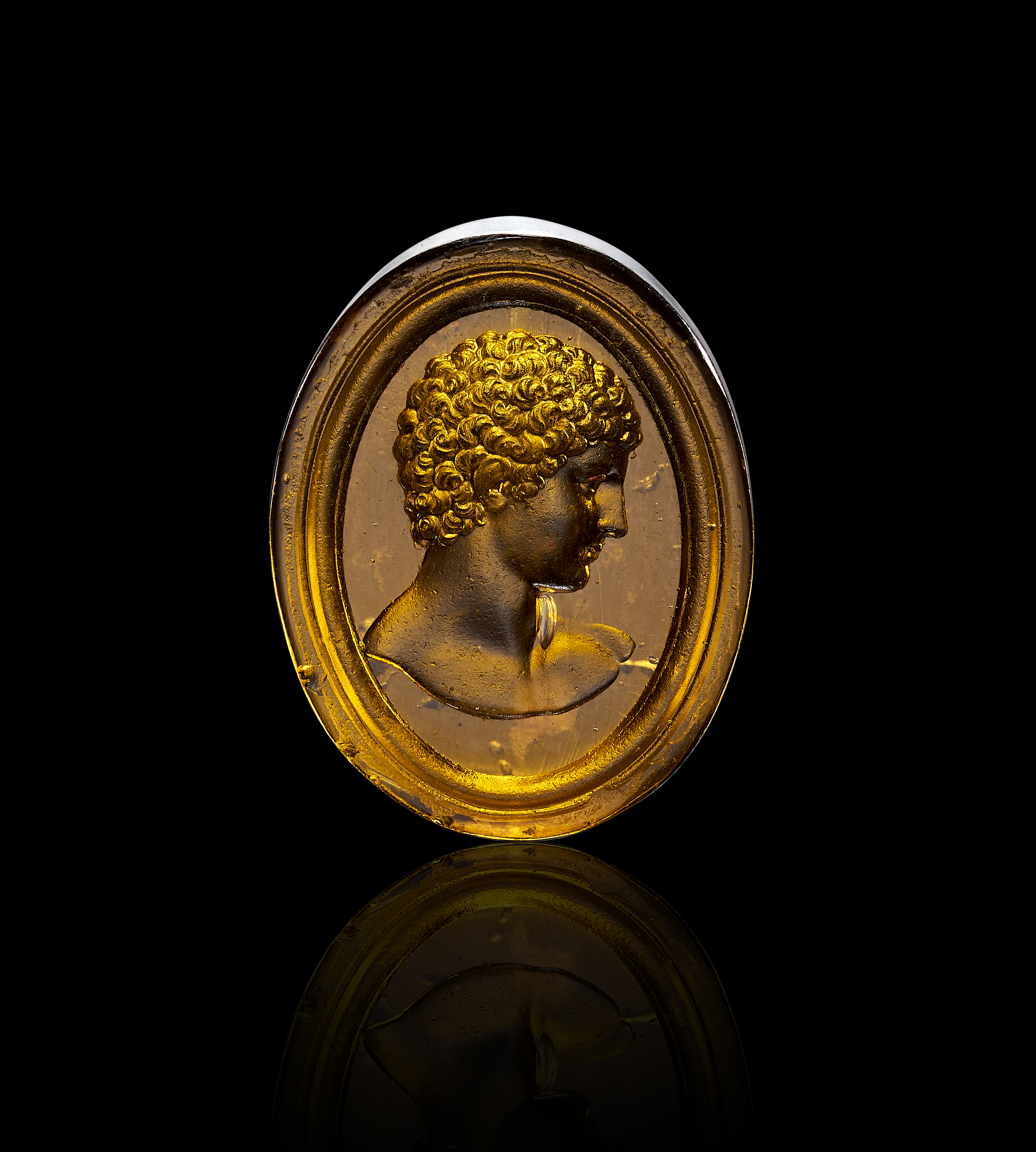 ATTRIBUTED TO VALERIO BELLI, AN INTAGLIO DEPICTING ANTINOUS A finely ...