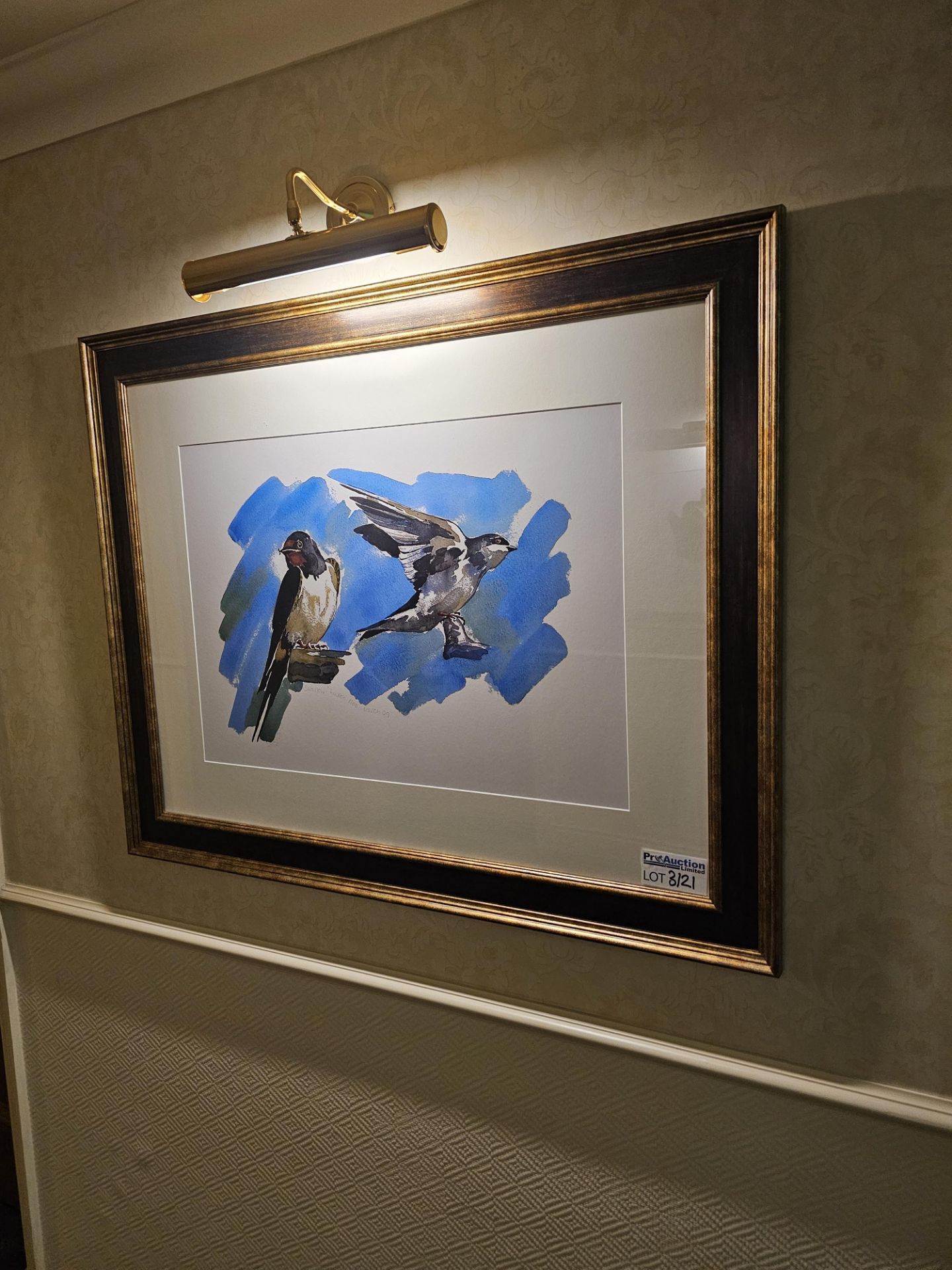 A contemporary print after a watercolour featuring a composition of ...