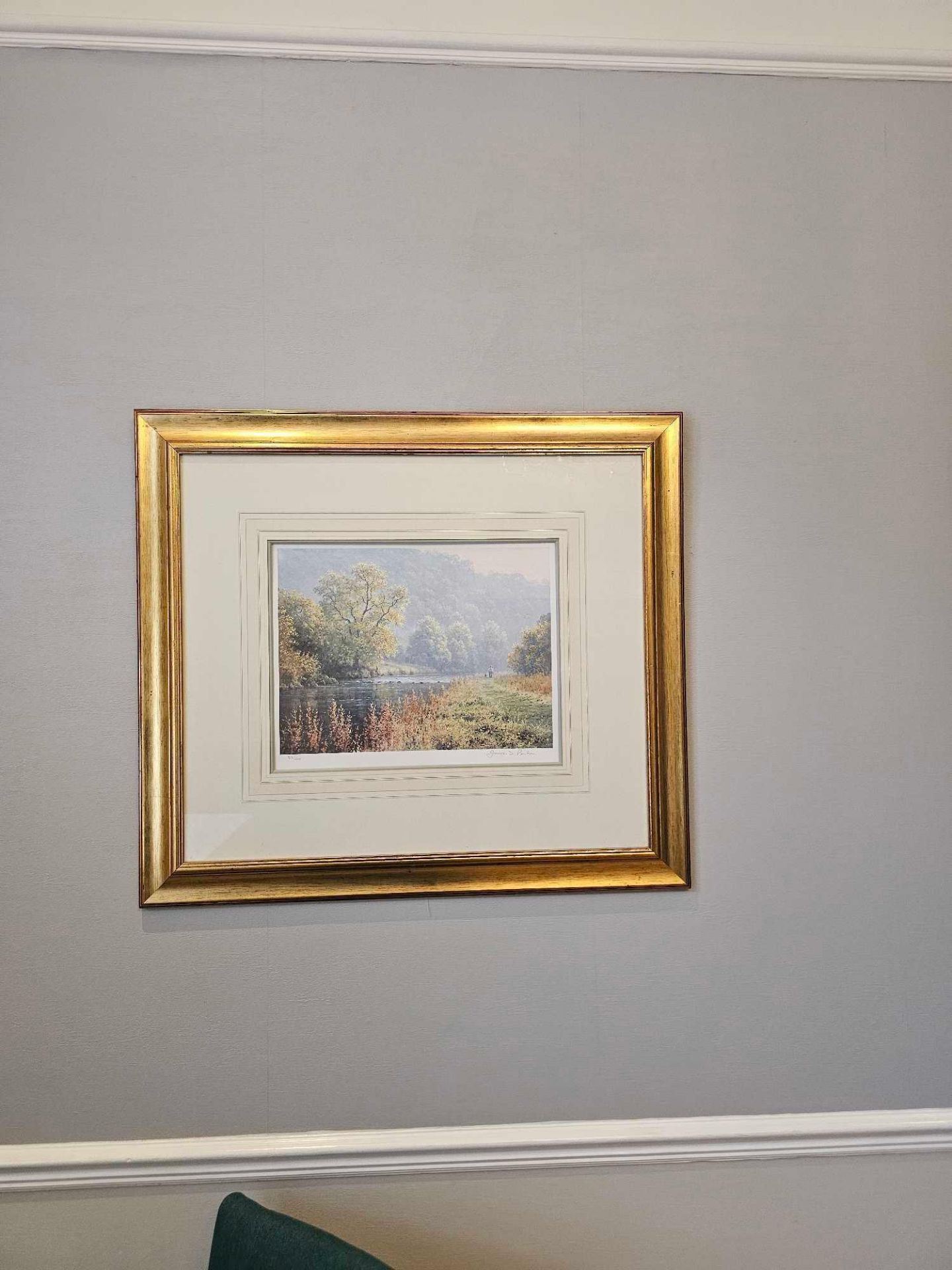 James D Preston (British, b.1946) riverside landscapes Limited edition ...