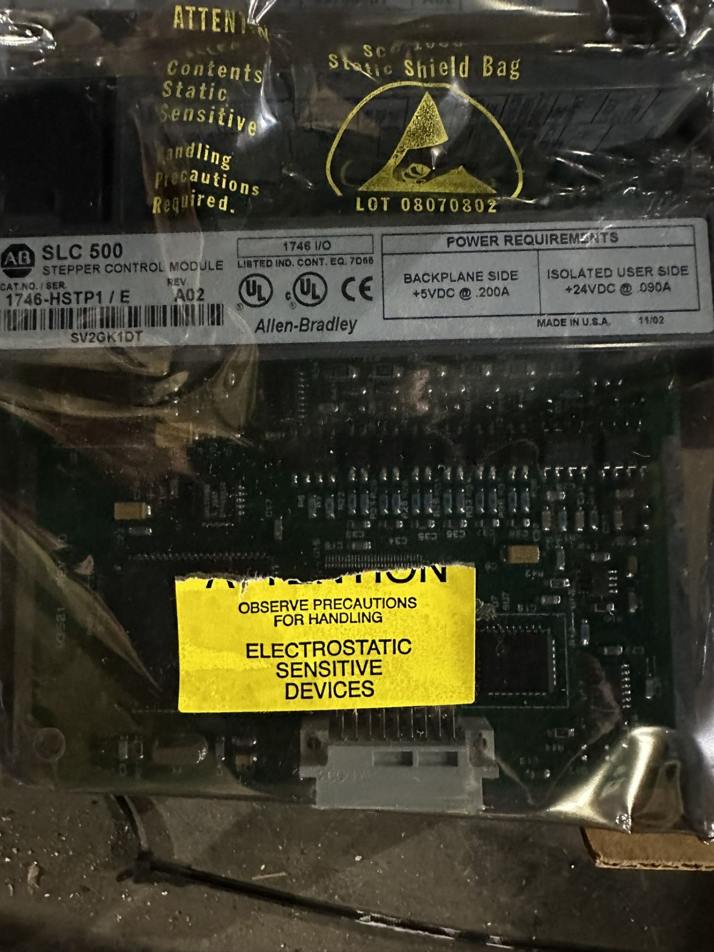 Allen Bradley SLC 500 stepper Control Module Allen Bradley SLC 500 ...