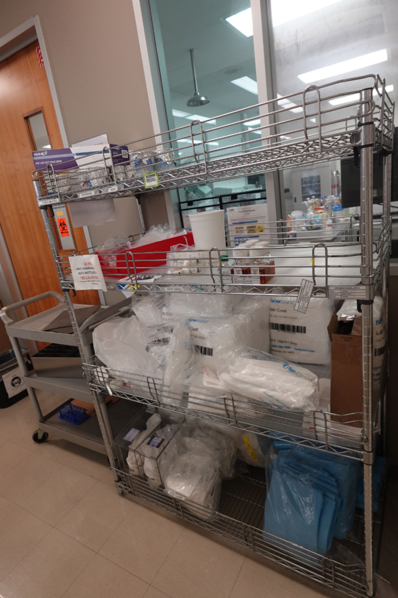 1 Rack with Consumables. [Tag:2533965] {Loading Fee For This Lot: $25}
