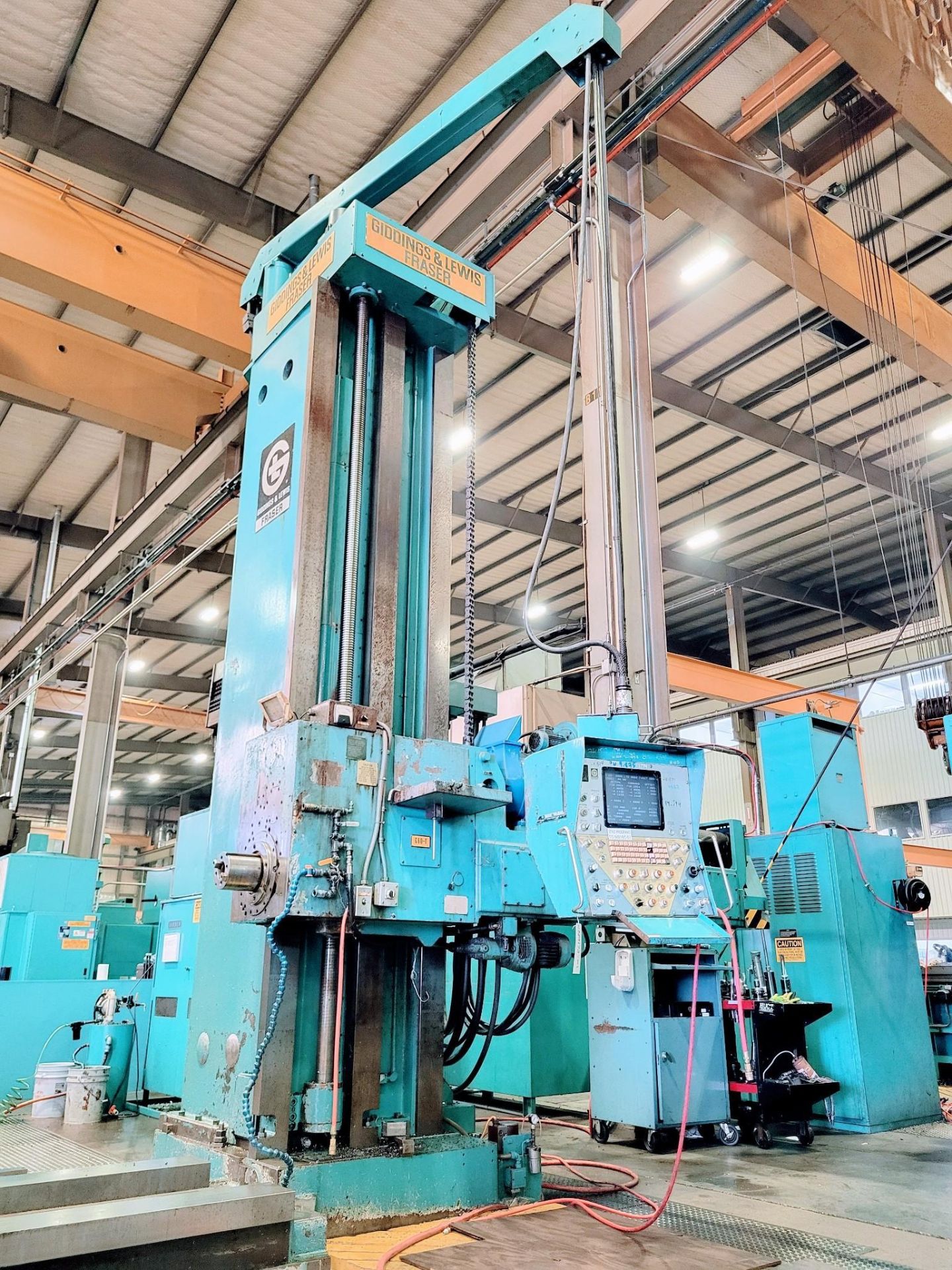 GIDDINGS AND LEWIS-FRASER G60-T CNC 6" HORIZONTAL BORING MILL SN: 450 ...