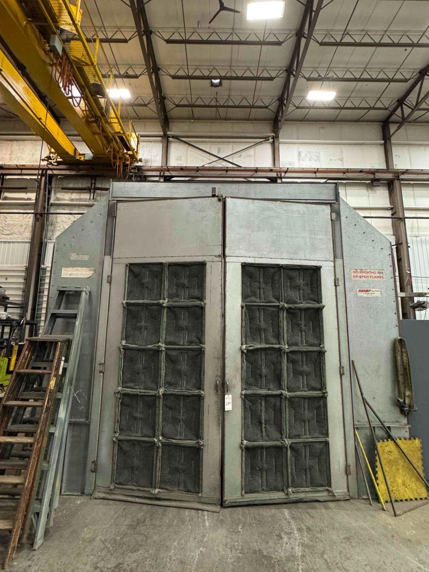 CHAMP SPRAY BOOTH WITH ACCESSORIES APPROX. 16FT X 25FT X 12.5FT H
