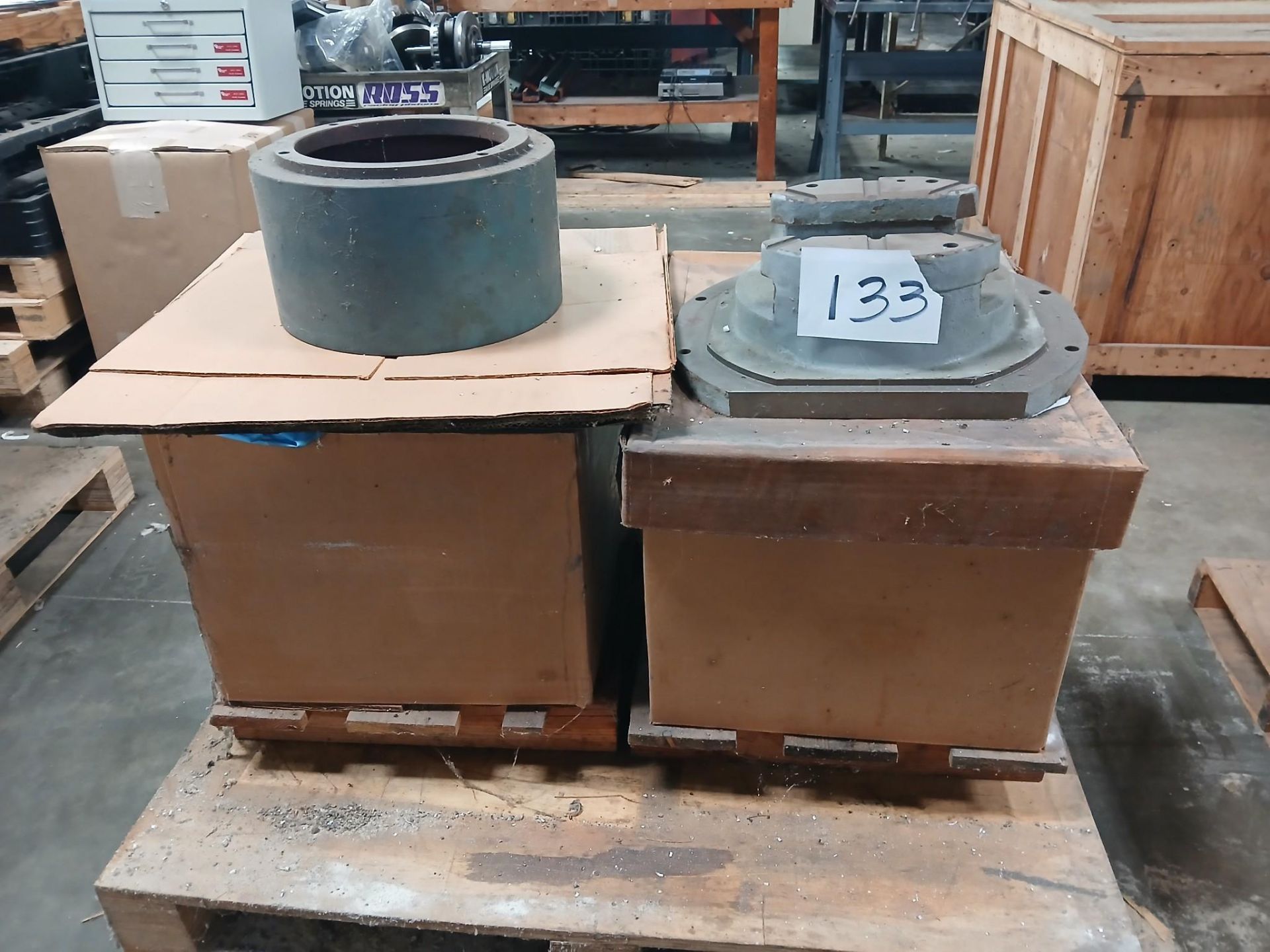 (2) HAAS EC-400 PALLET RECEIVERS, HAAS PARTS