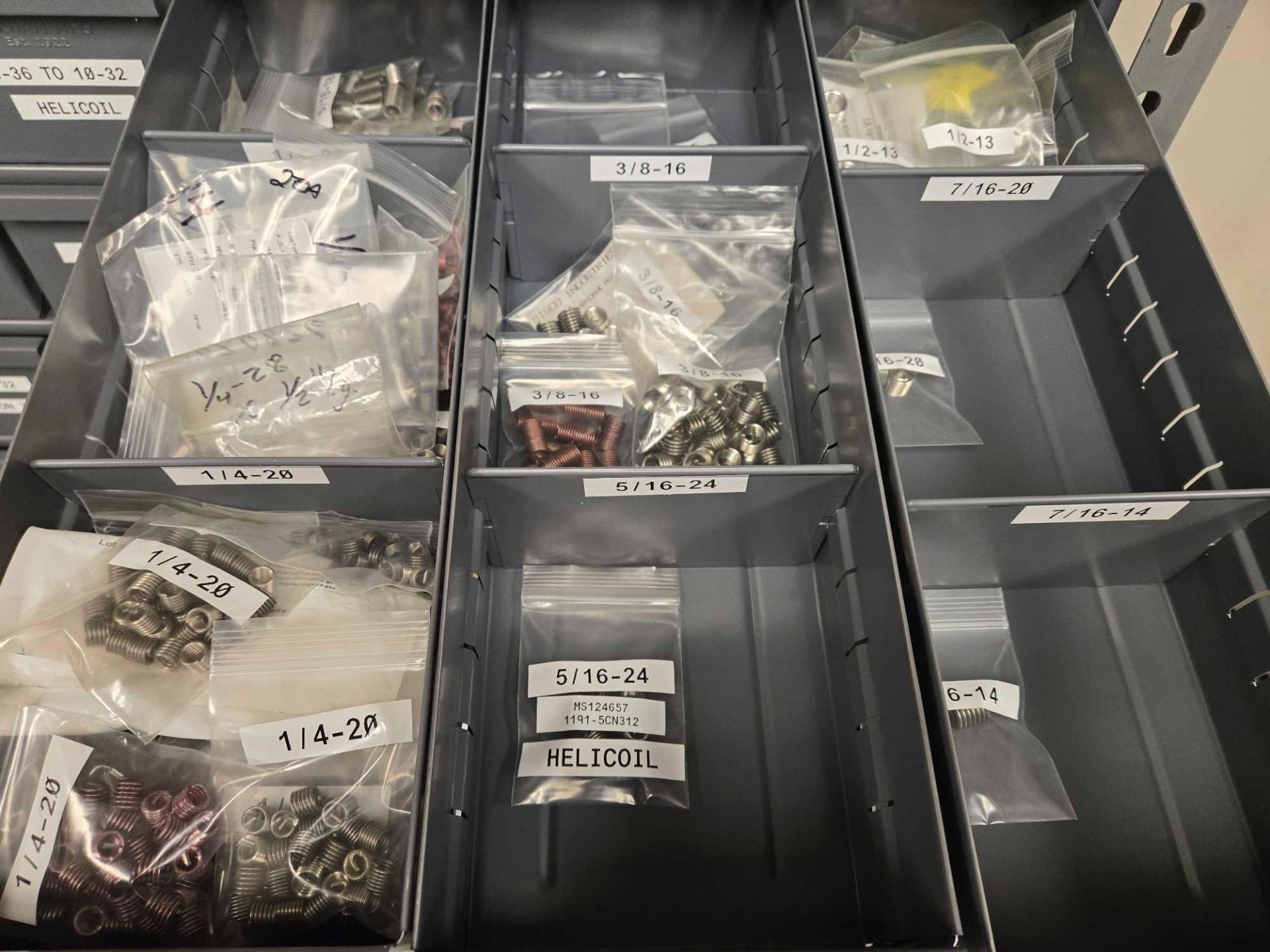 SET OF KEENSERTS, HELICOILS, INSTALLERS & TAPS IN ORGANIZER NO OUT OF ...