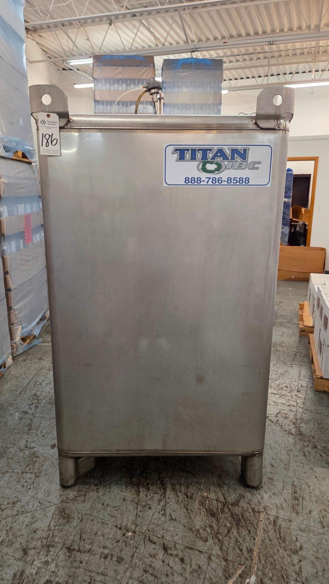 TITAN IBC TANK MFG. S/N: 3714 31A METAL PRESSURE FOR LIQUIDS Y PACKING ...