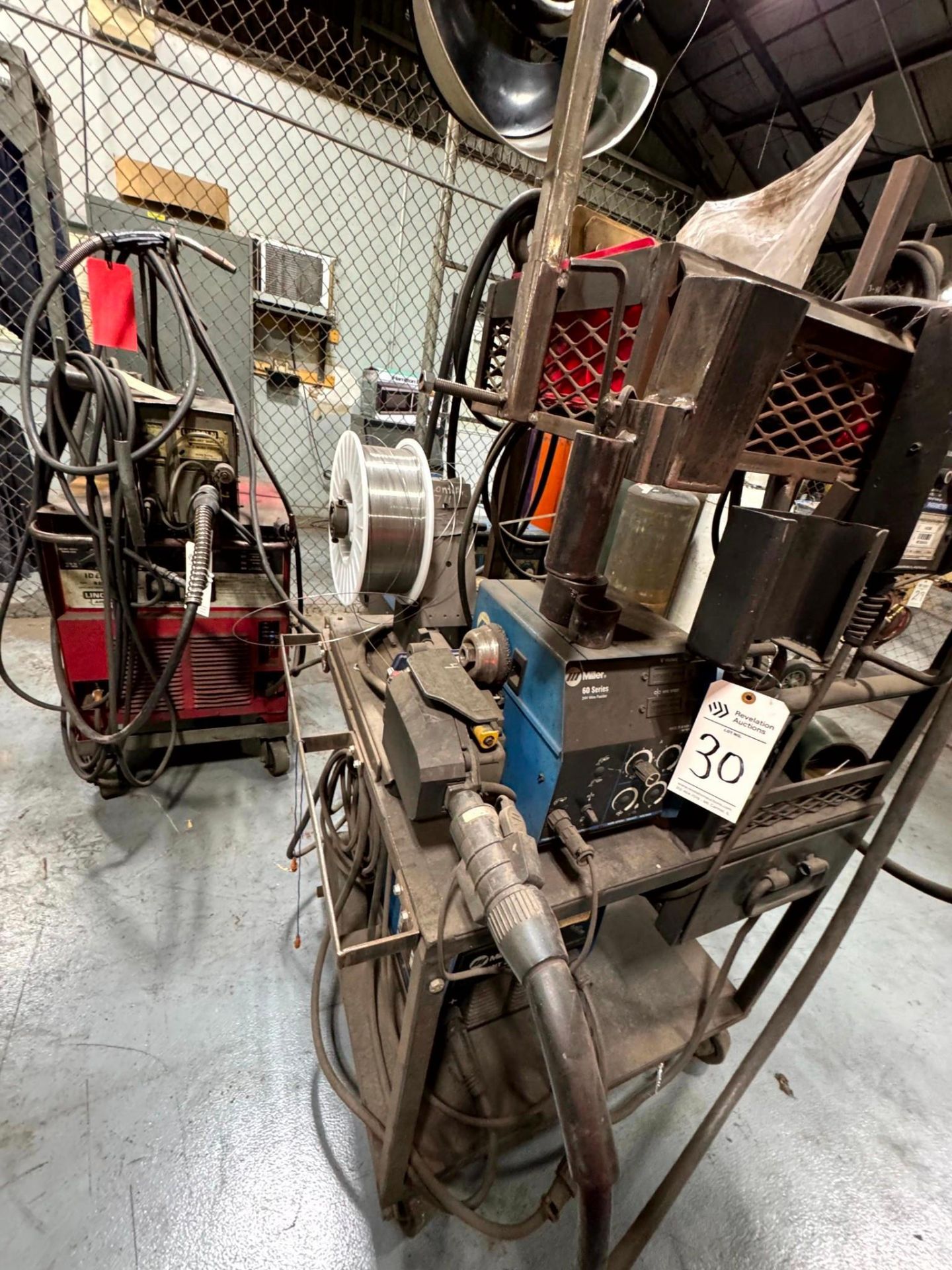 MILLER XMT 304 CC/CV DC INVERTER ARC WELDER, MILLER 80 SERIES WIRE ...
