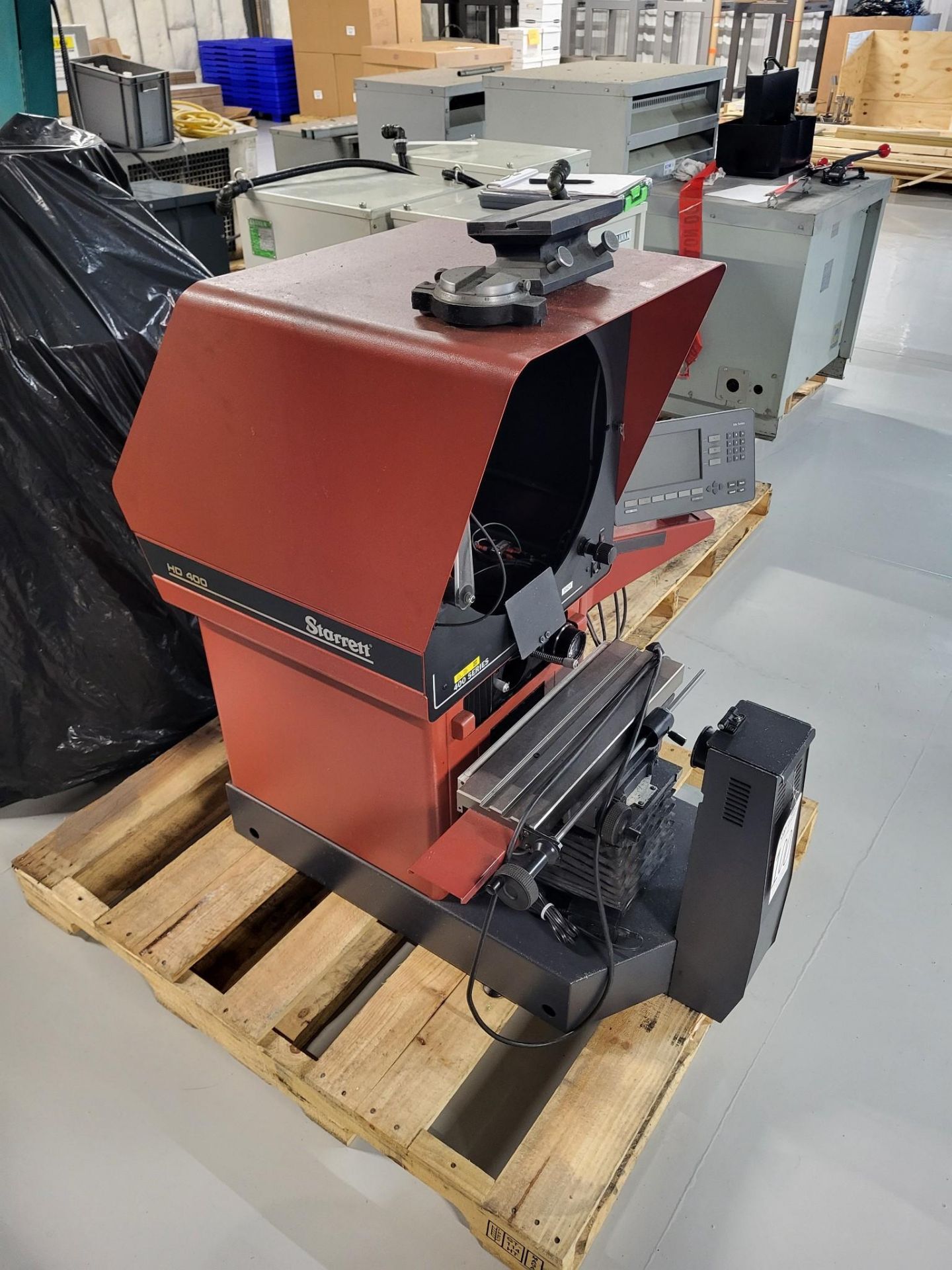 STARRETT HD-400 BENCH TOP OPTICAL COMPARATOR WITH MX SERIES CONTROLS SN ...