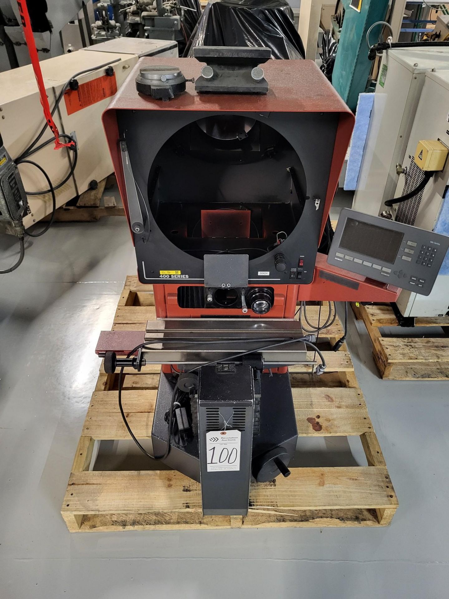 STARRETT HD-400 BENCH TOP OPTICAL COMPARATOR WITH MX SERIES CONTROLS SN ...