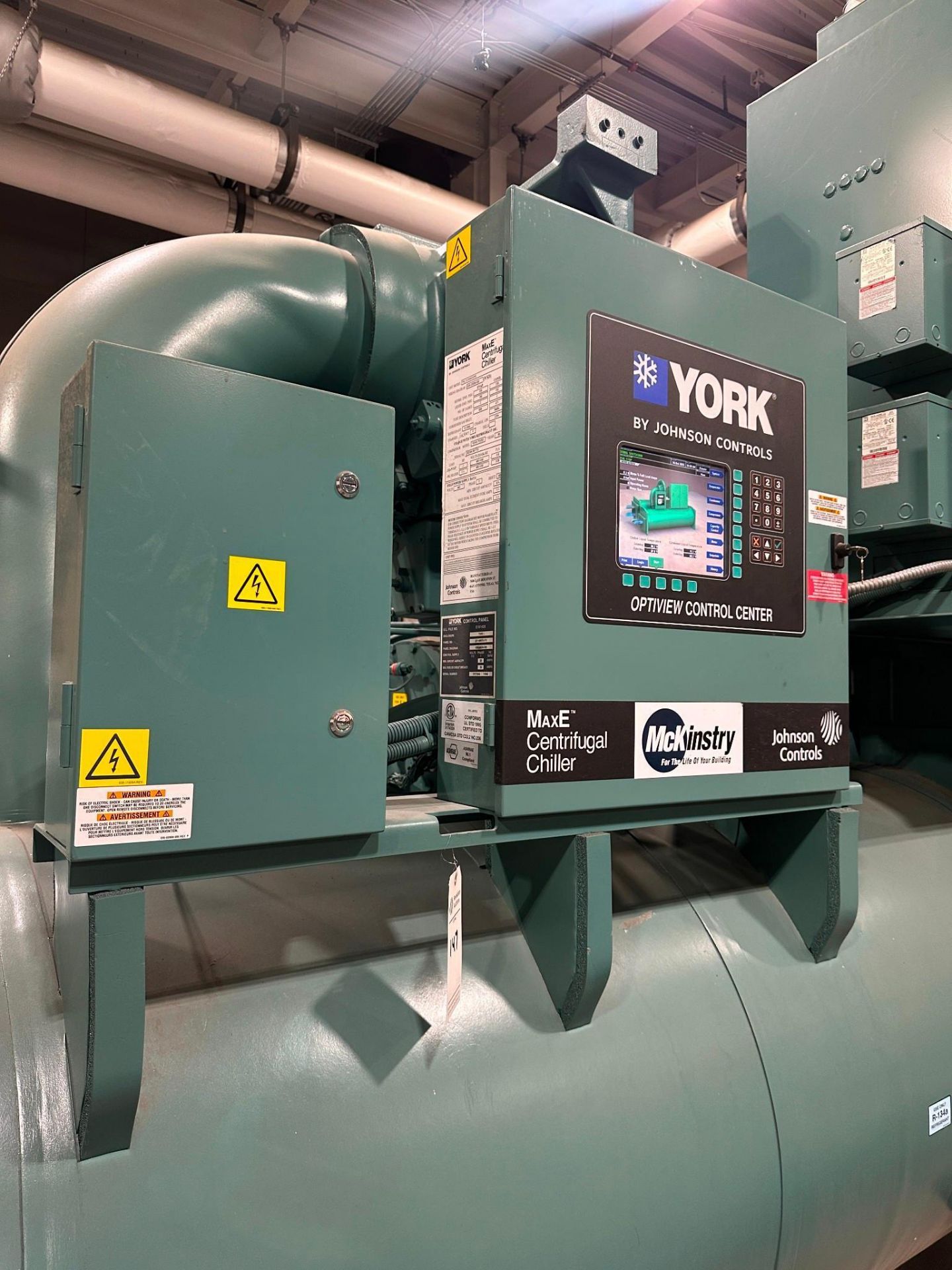 800 TON YORK CENTRIFUGAL CHILLERS MODEL #YKL7LGH9-UEHS, NEW, NEVER USED ...