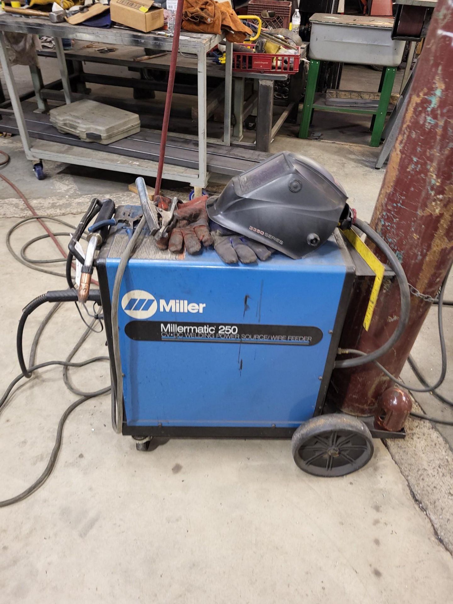 MILLER MILLERMATIC 250 MIG WELDER WITH ACCESSORIES *TANK NOT INCLUDED ...