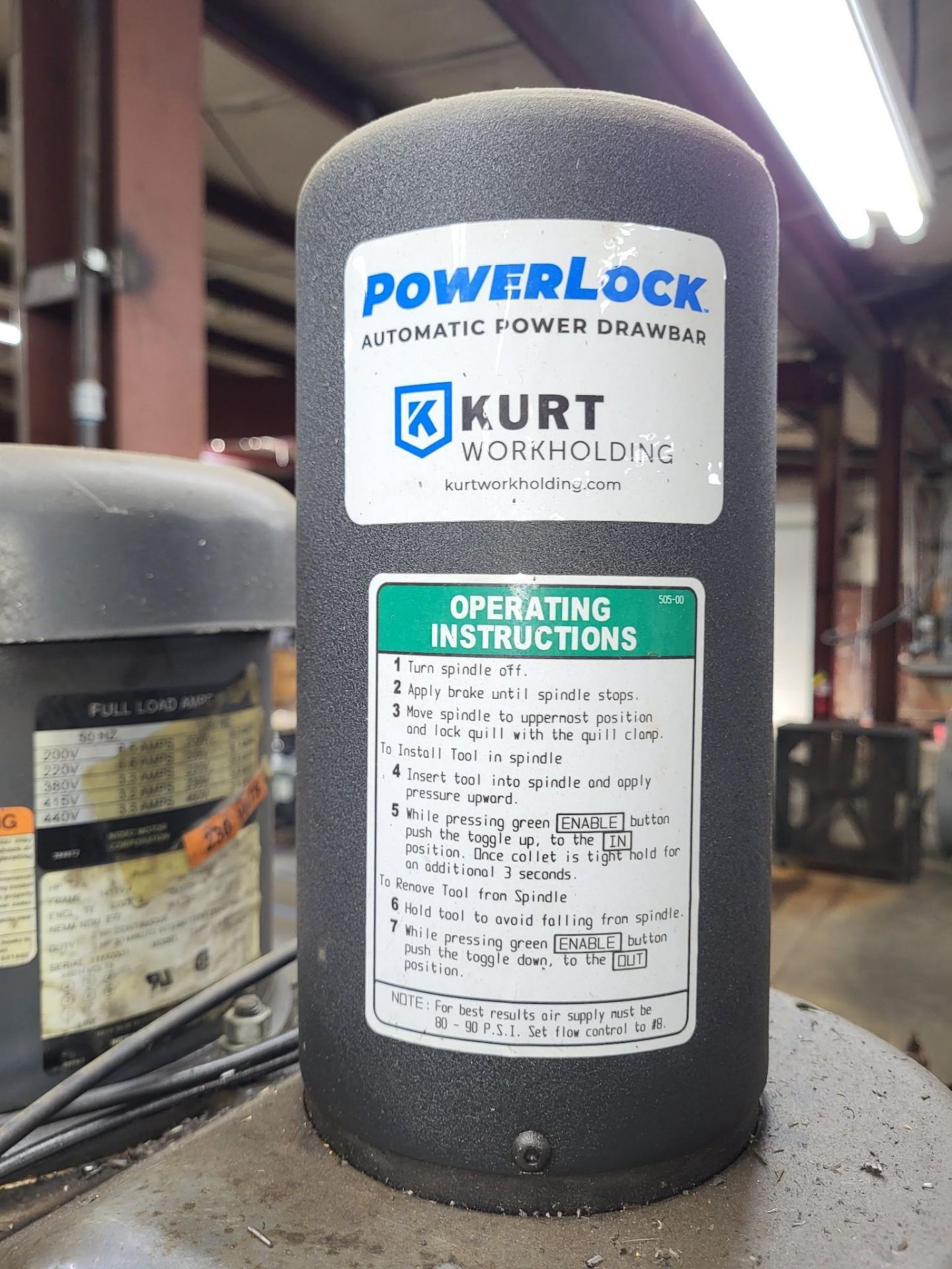 BRIDGEPORT SERIES 1 KNEE MILL WITH KURT POWERLOCK AUTO POWER DRAWBAR ...