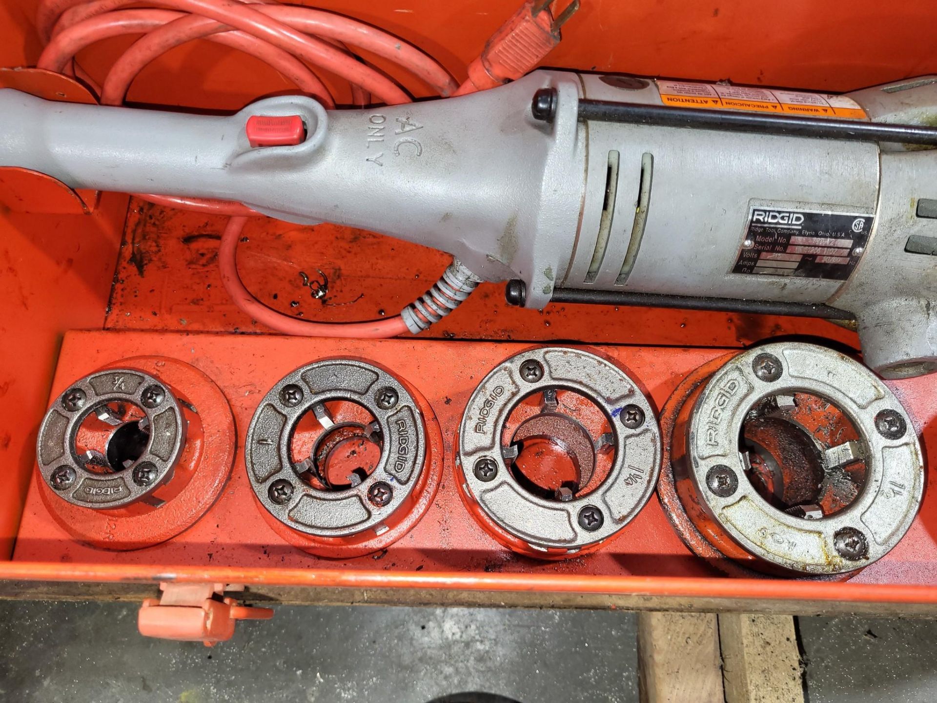 RIGID 700-T2 POWER DRIVE HAND-HELD PIPE THREADER KIT WITH RIGID MANUAL ...