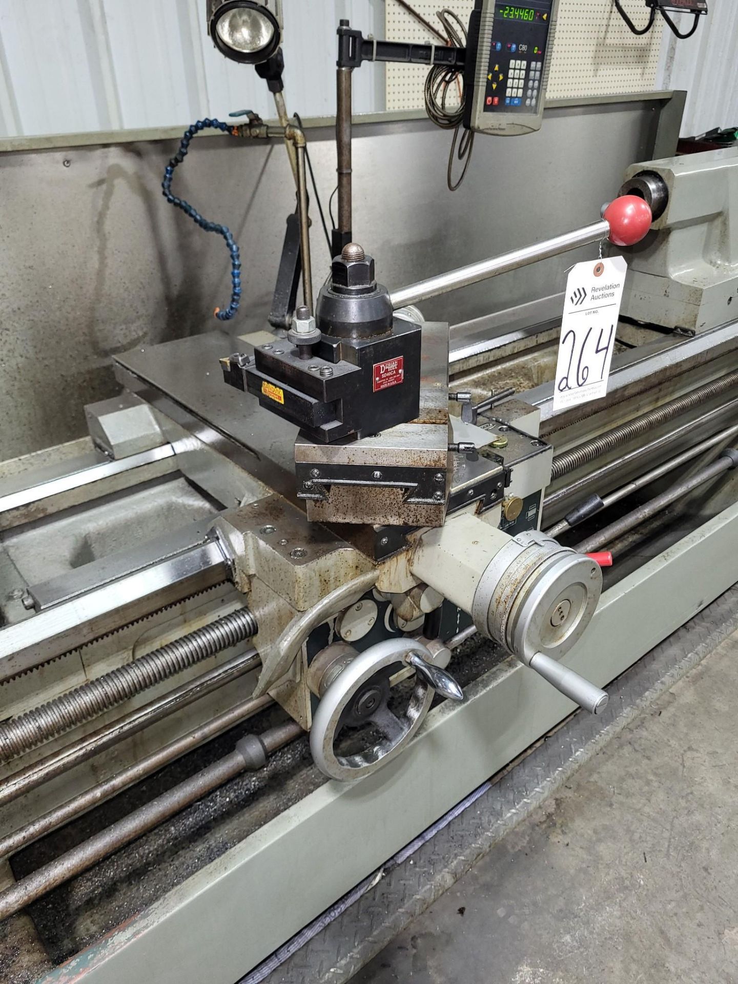 SHARP 2280C 120.5" L 15 HP 12 SPEED PRECISION ENGINE LATHE SN: 4810045 ...