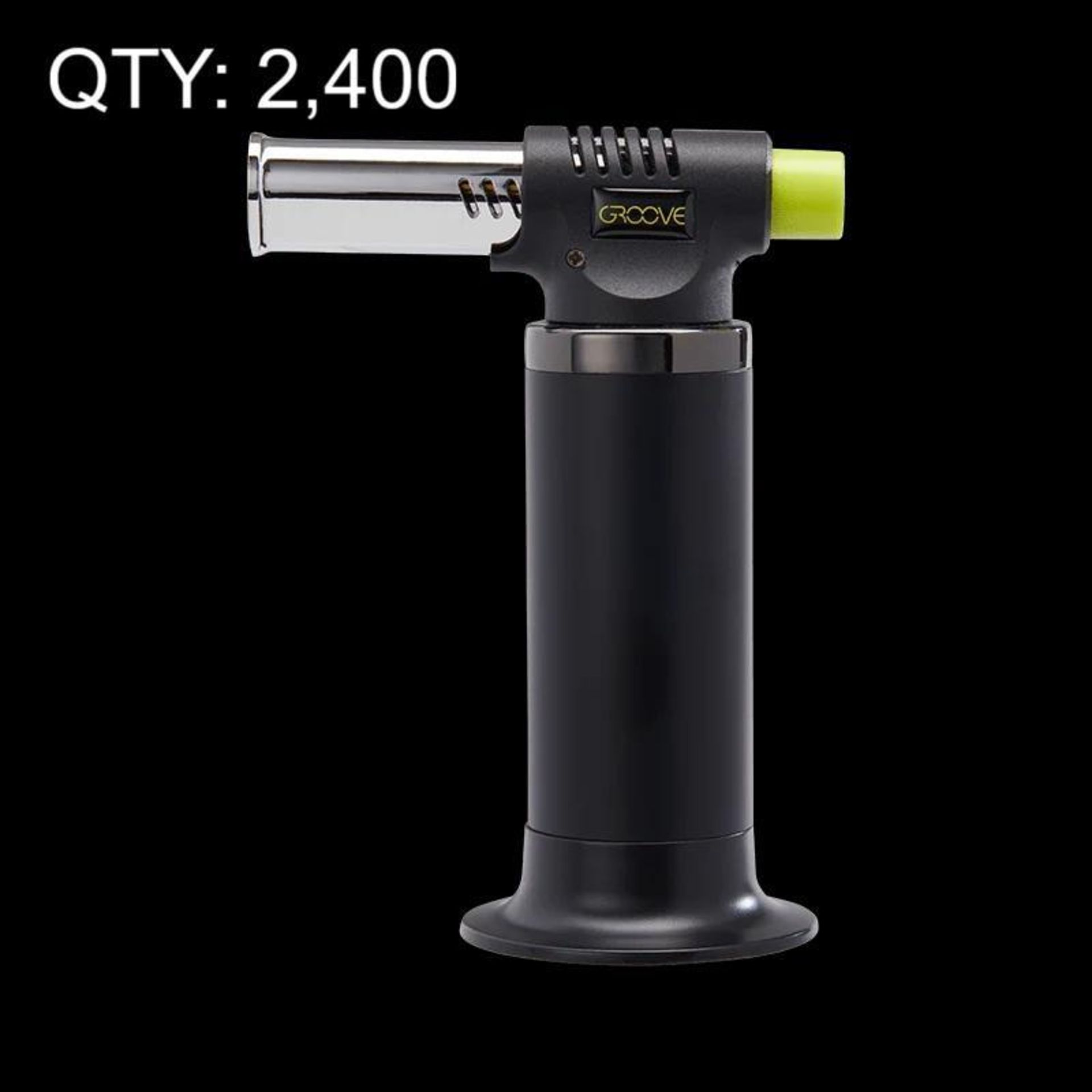 GROOVE SPARK BUTANE TORCH BLACK & YELLOW - QUANTITY: 2,400 UNUSED IN ...