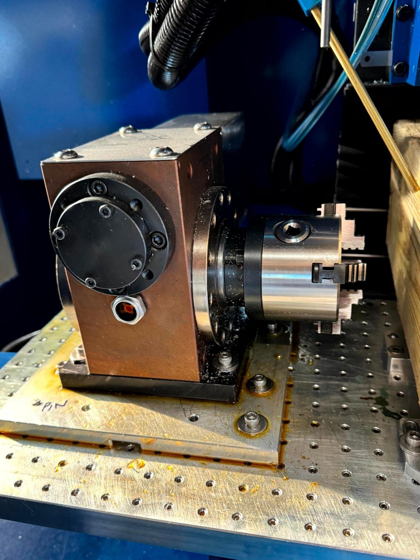 INTELITEK PROMILL 8000 CNC MACHINING CENTER, 4TH AXIS, VISE & TOOLING ...